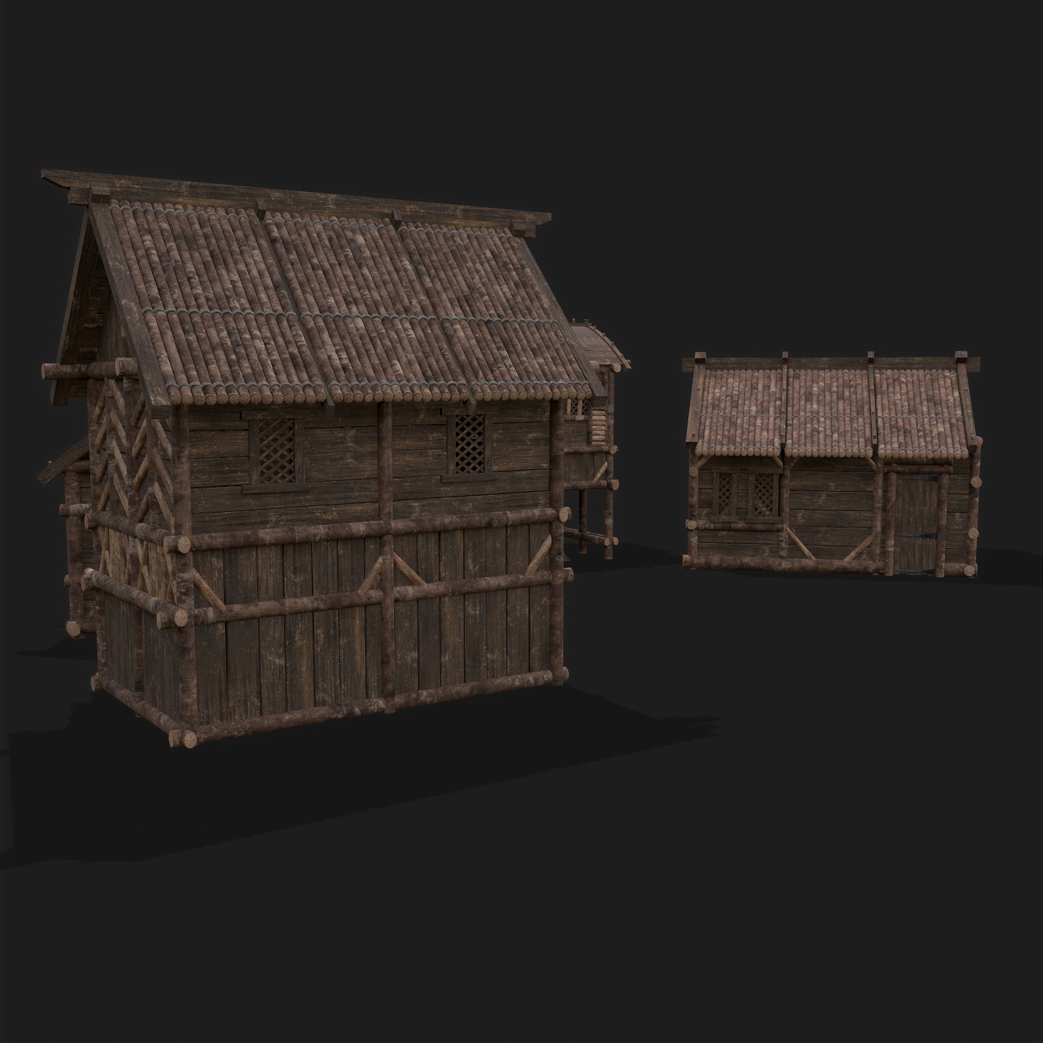 Medieval Modular House Units - 3D Model by Get Dead Entertainment