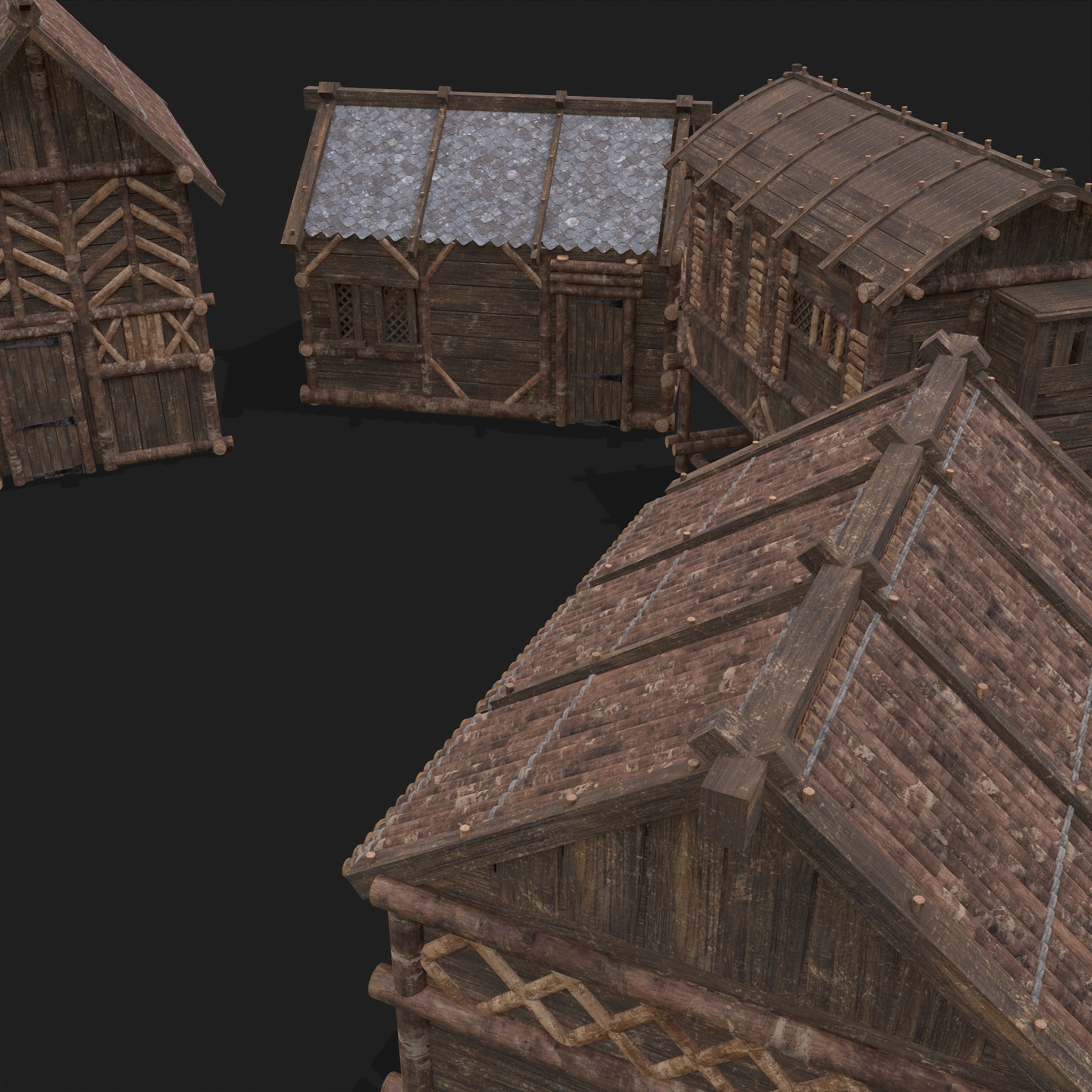Medieval Modular House Units - 3D Model by Get Dead Entertainment