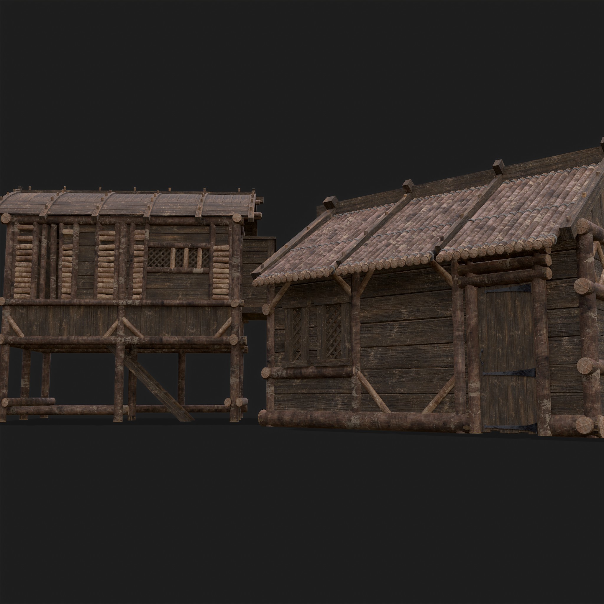 Medieval Modular House Units - 3D Model by Get Dead Entertainment