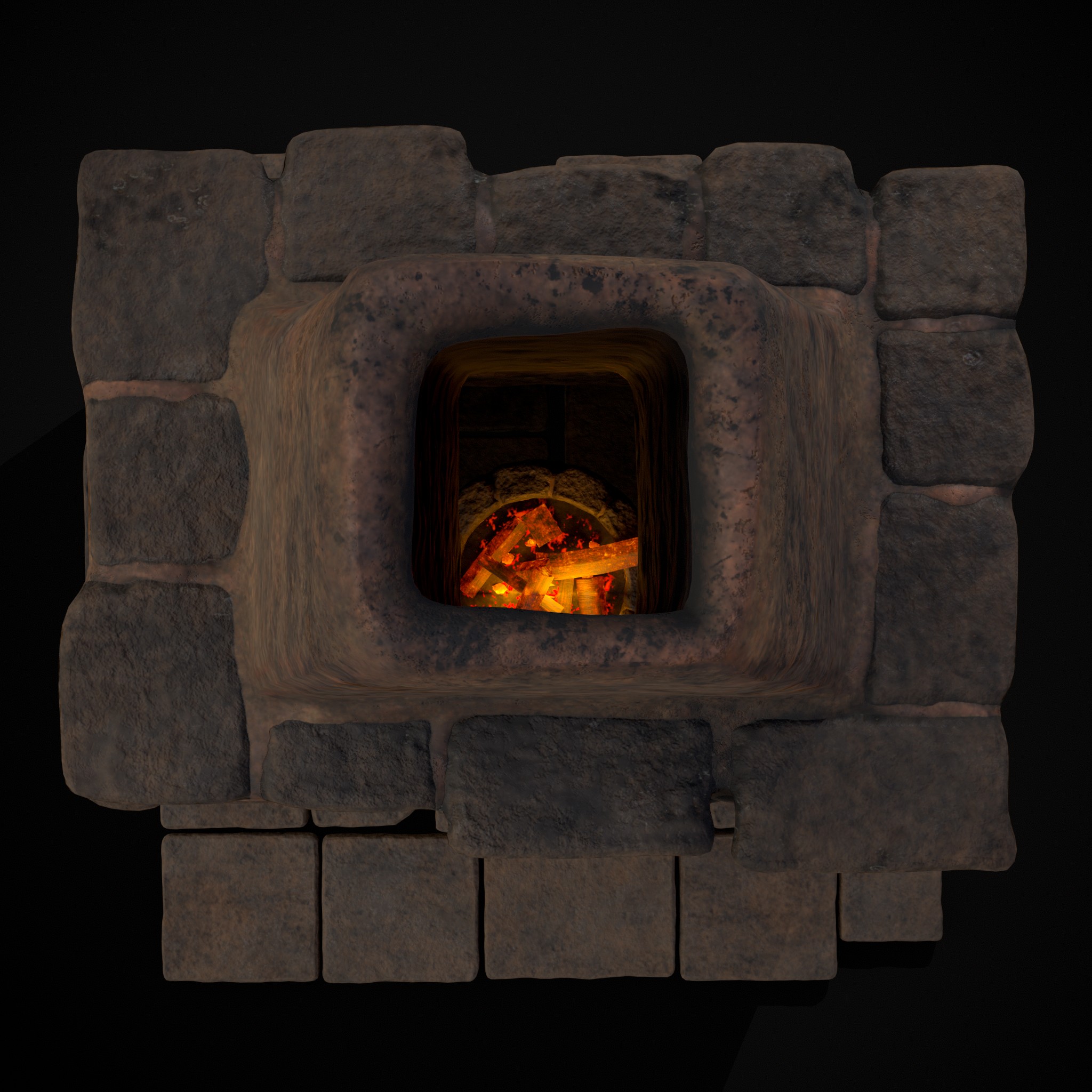 Medieval Mud Stone Fireplace - 3D Model by Get Dead Entertainment