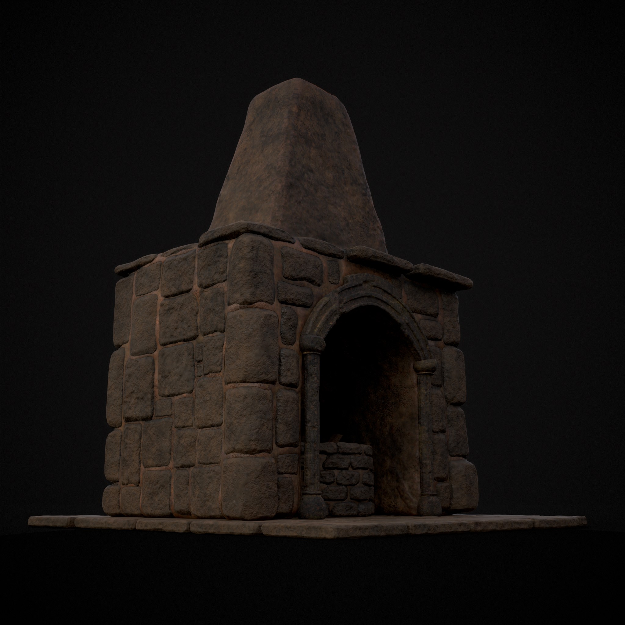 Medieval Mud Stone Fireplace - 3D Model by Get Dead Entertainment