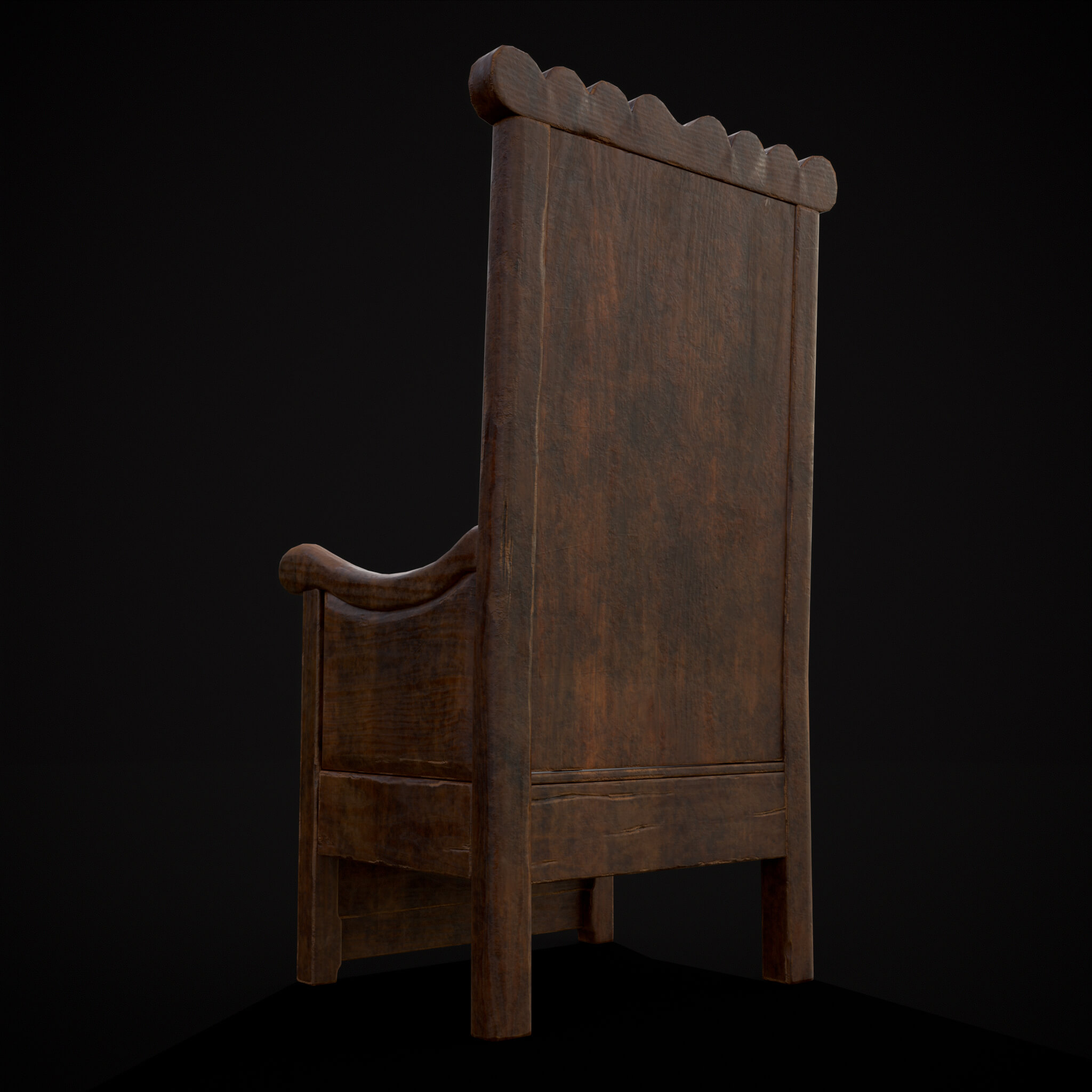 Medieval Oak Armchair - 3D Model by Get Dead Entertainment