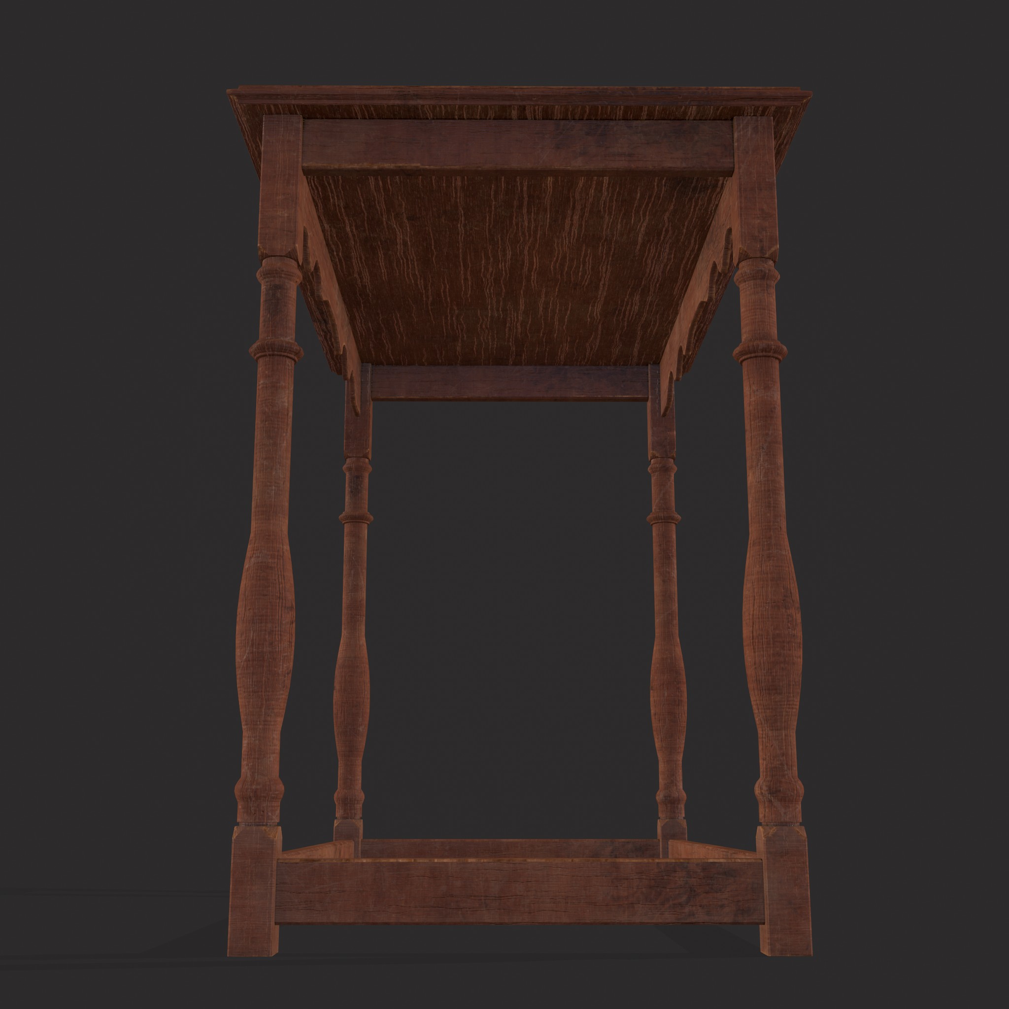 Medieval Oak End Table - 3D Model by Get Dead Entertainment