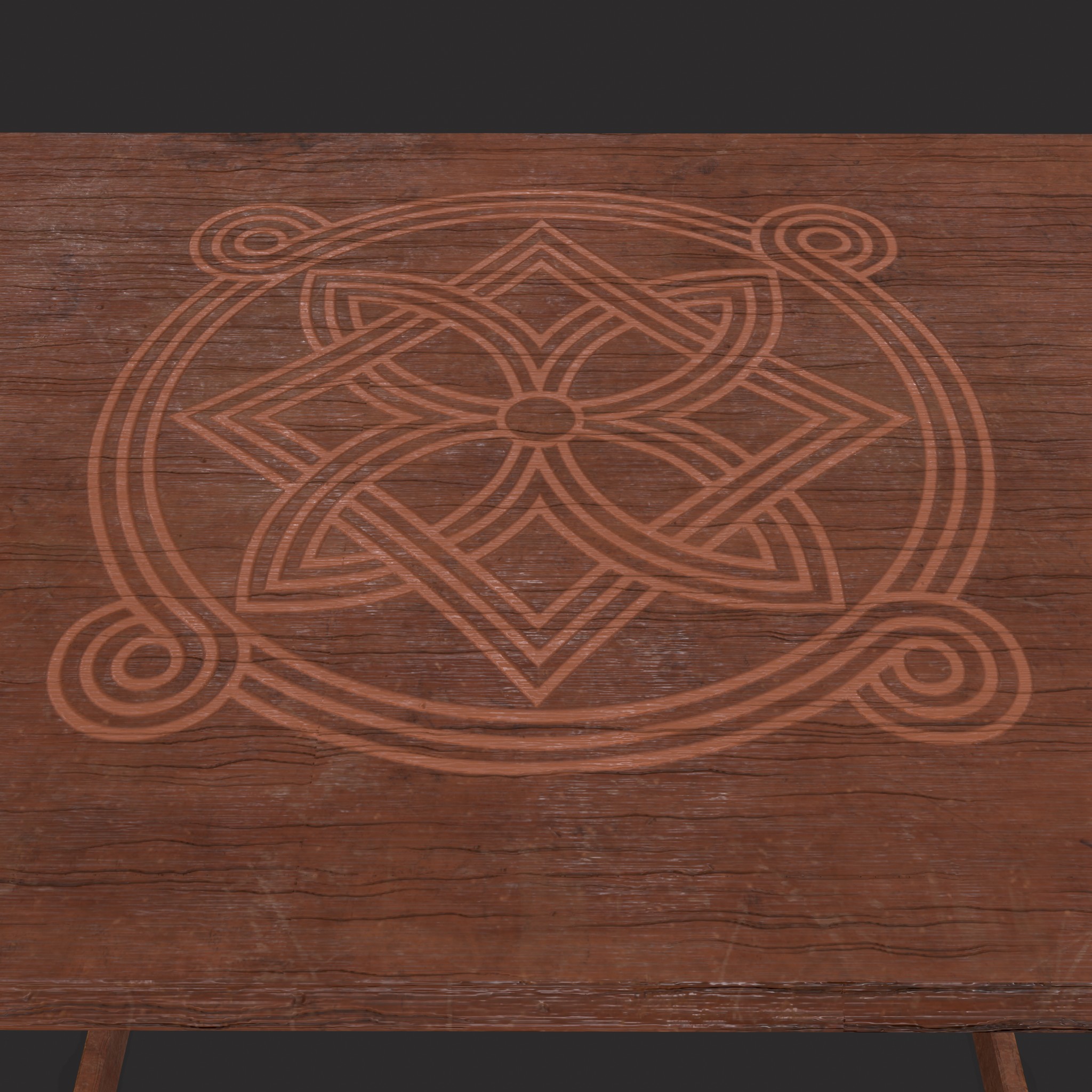 Medieval Oak End Table - 3D Model by Get Dead Entertainment