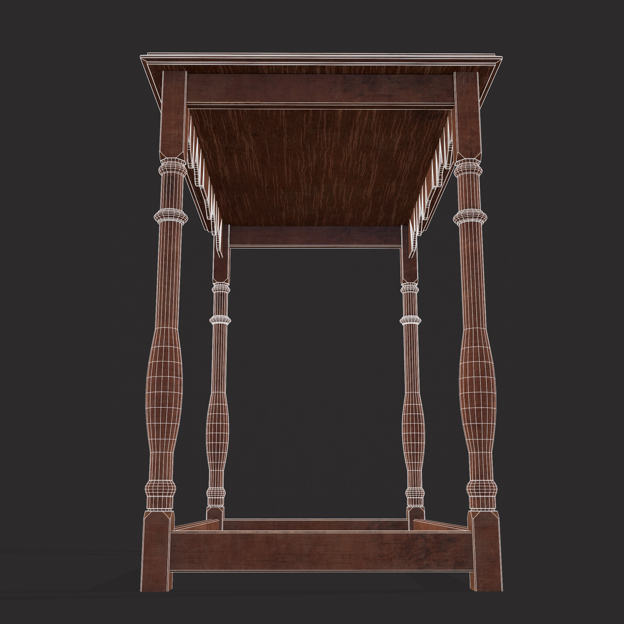 Medieval Oak End Table - 3D Model by Get Dead Entertainment