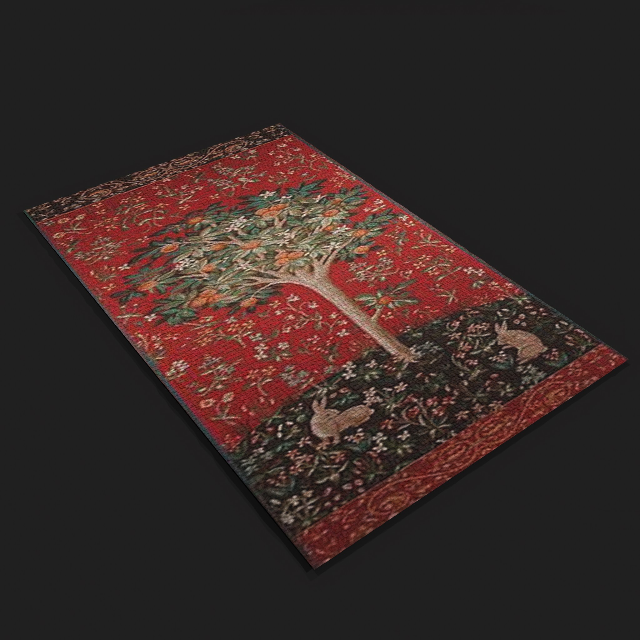Medieval Orange Tree Tapestry - 3D Model by Get Dead Entertainment