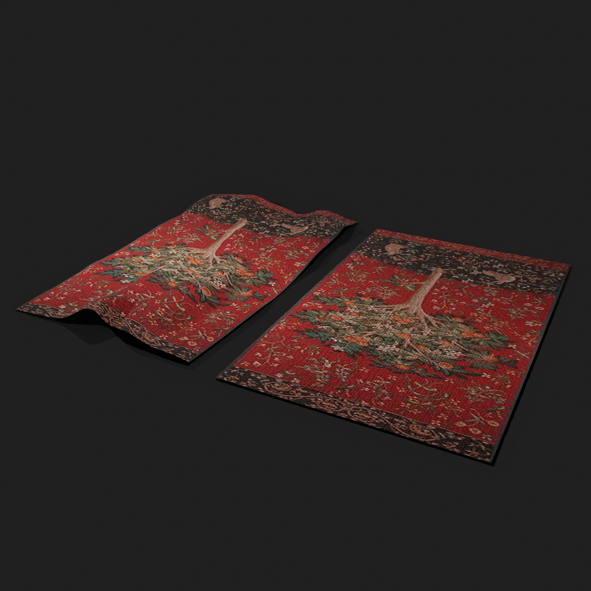 Medieval Orange Tree Tapestry - 3D Model by Get Dead Entertainment