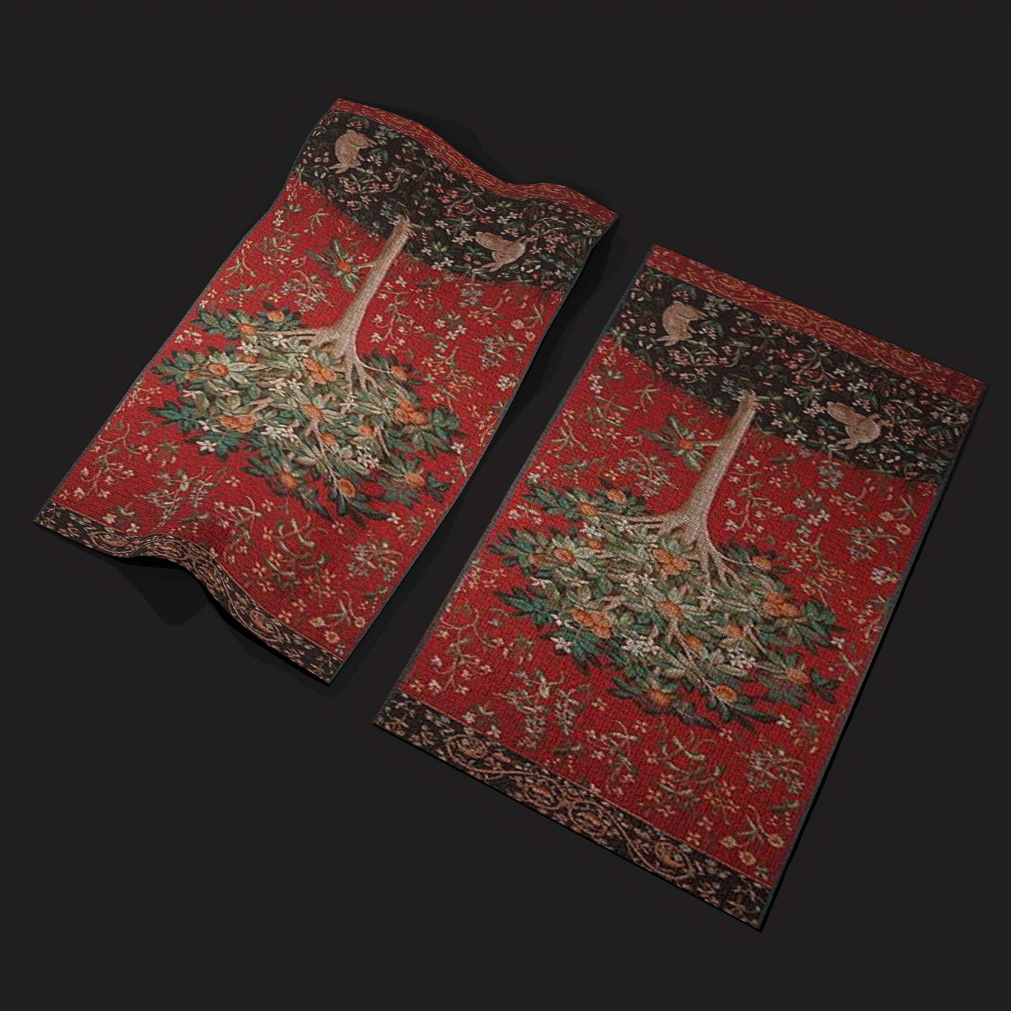 Medieval Orange Tree Tapestry - 3D Model by Get Dead Entertainment