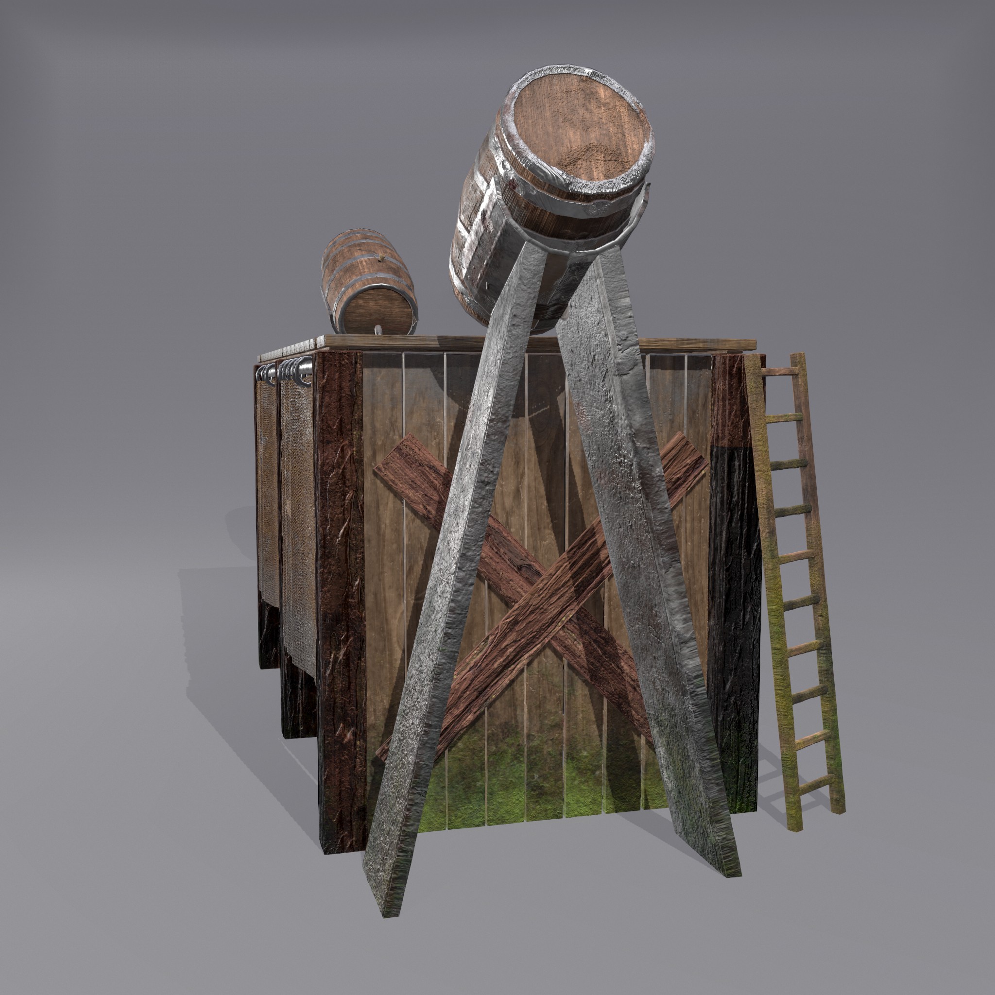 Medieval Outdoor Shower - Free 3D Model by Get Dead Entertainment