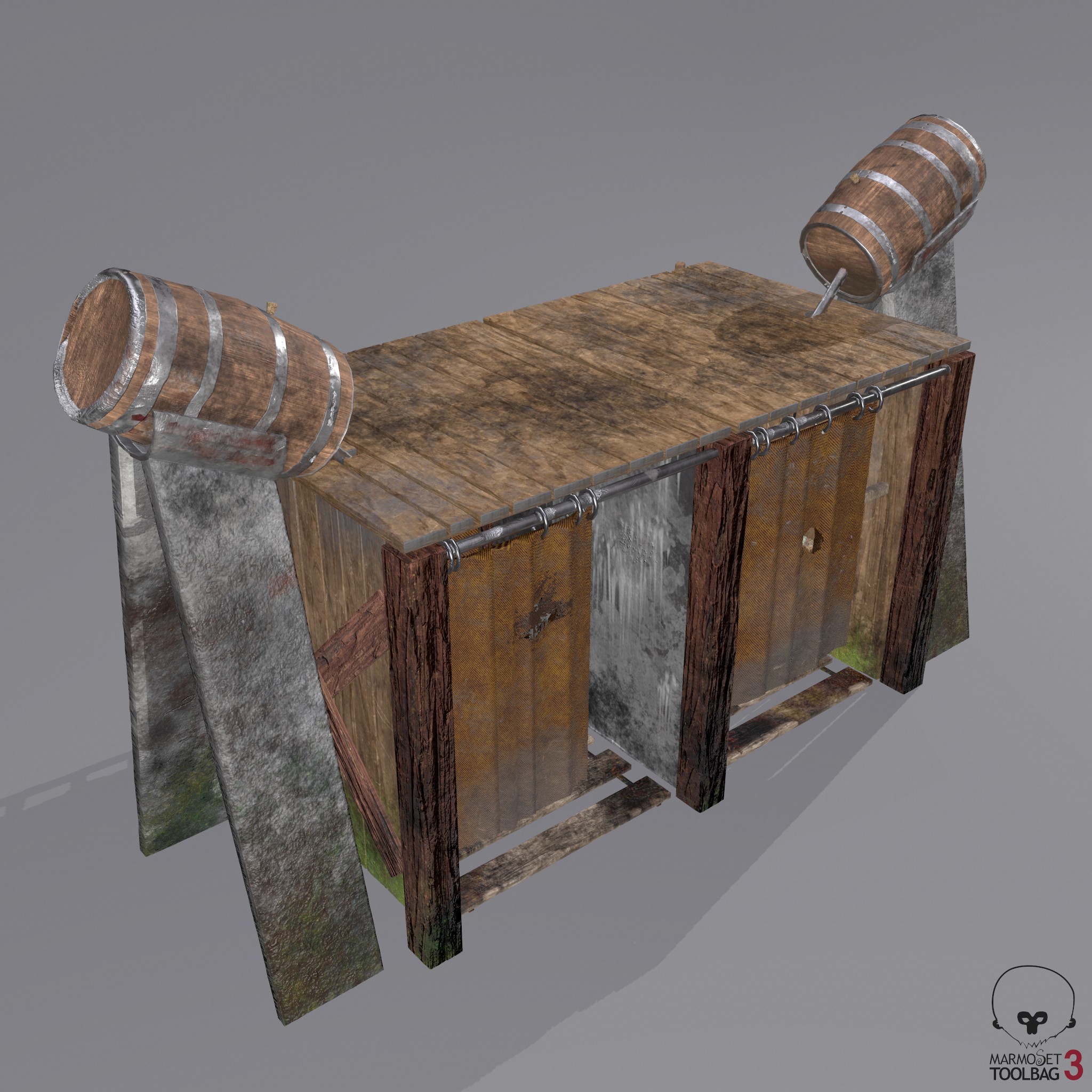 Medieval Outdoor Shower - Free 3D Model by Get Dead Entertainment