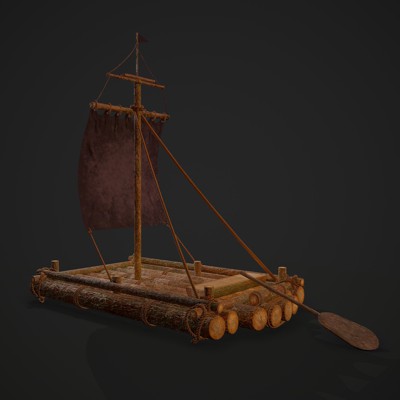 Medieval Raft - 3D Model by Get Dead Entertainment