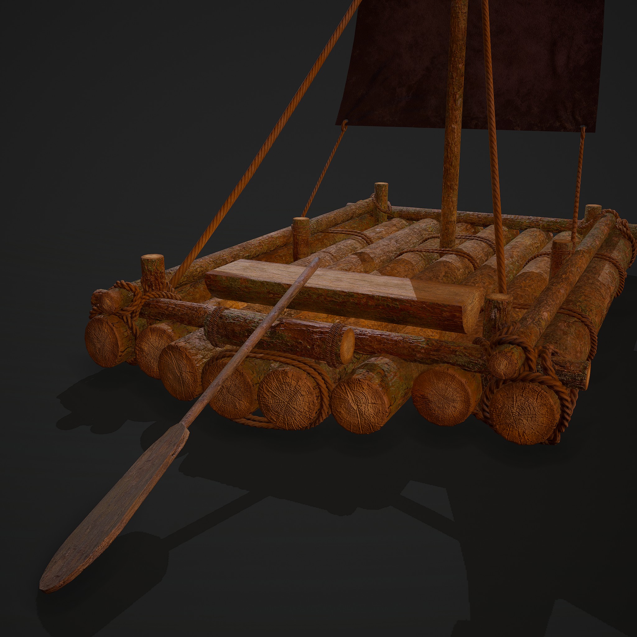 Medieval Raft - 3D Model by Get Dead Entertainment