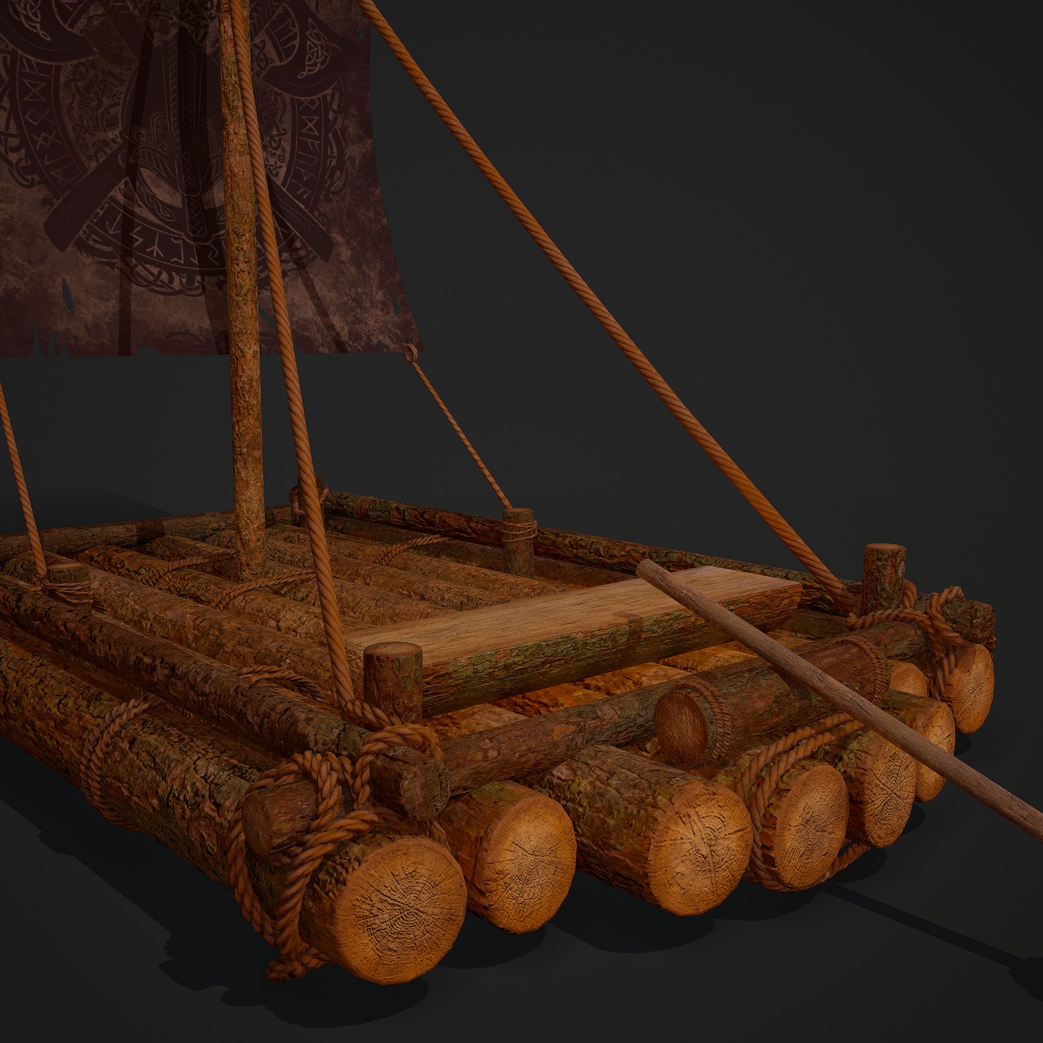 Medieval Raft - 3D Model by Get Dead Entertainment