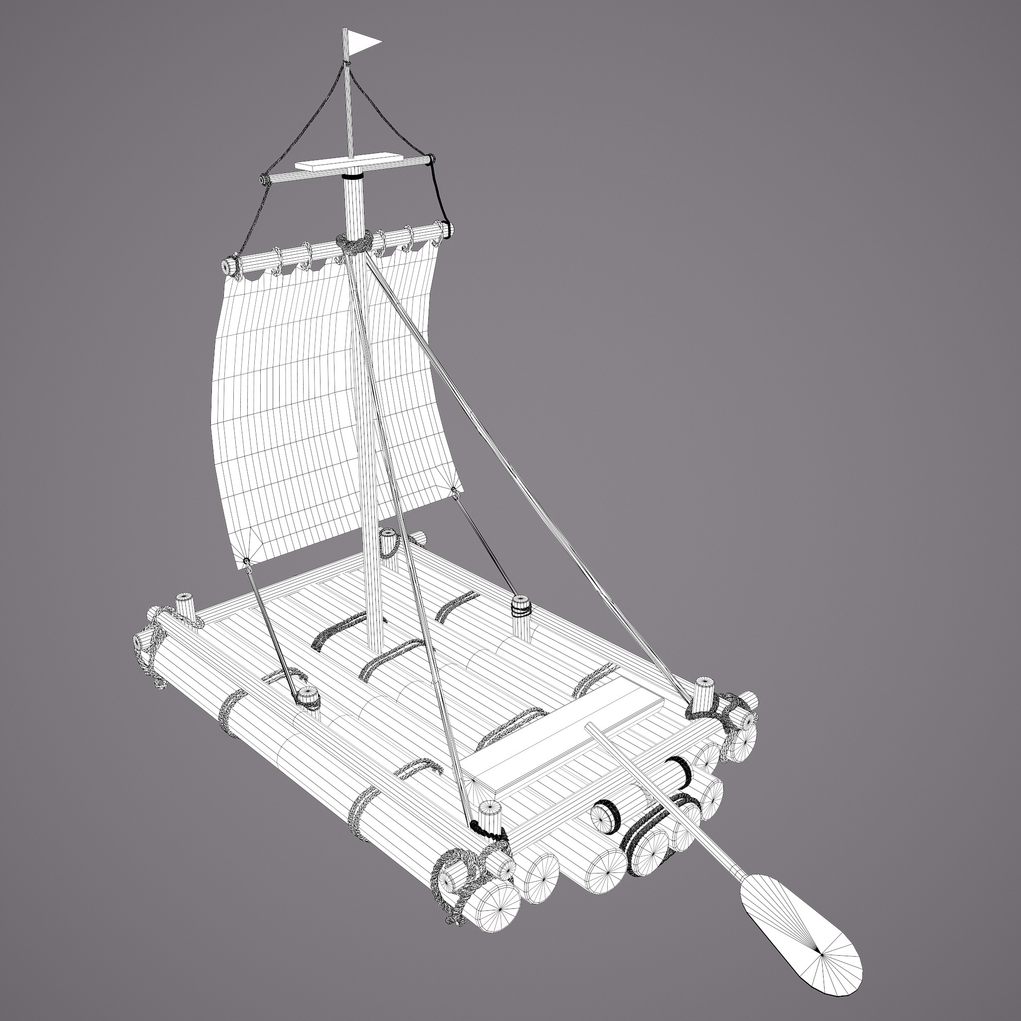 Medieval Raft - 3D Model by Get Dead Entertainment