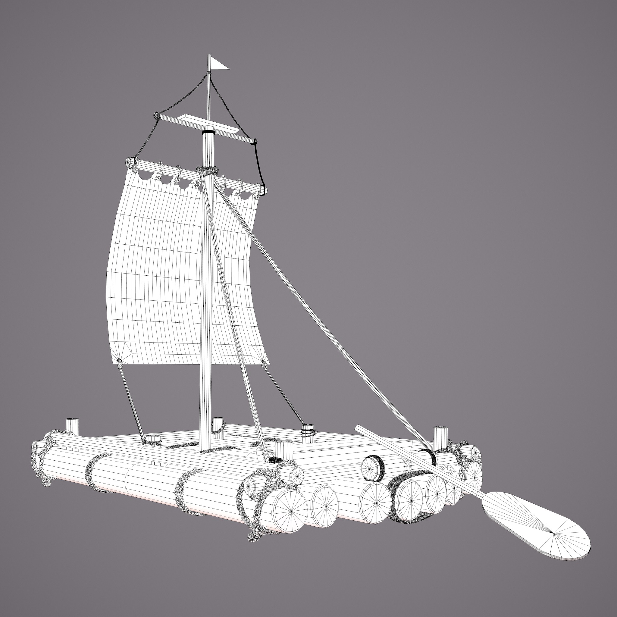 Medieval Raft - 3D Model by Get Dead Entertainment