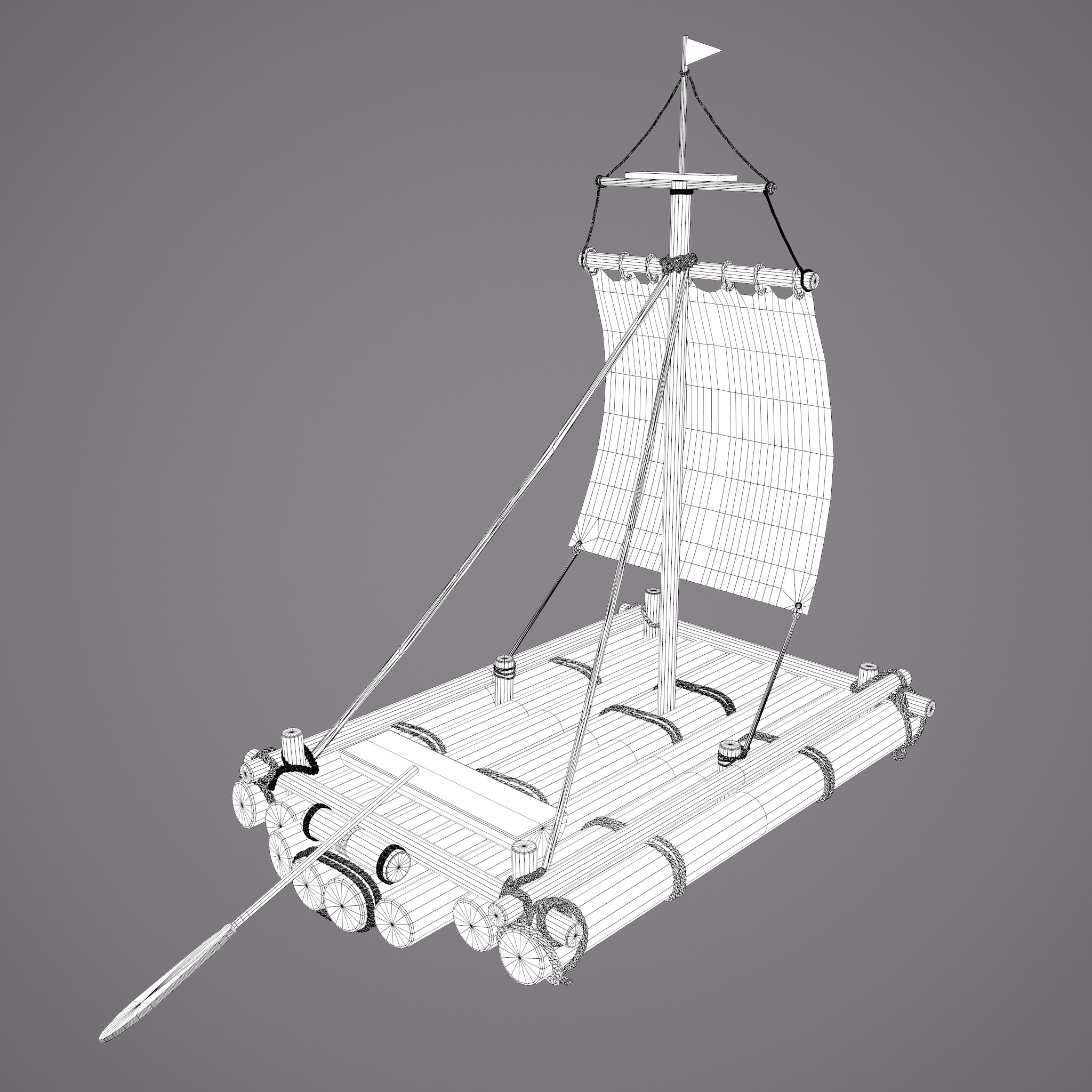 Medieval Raft - 3D Model by Get Dead Entertainment