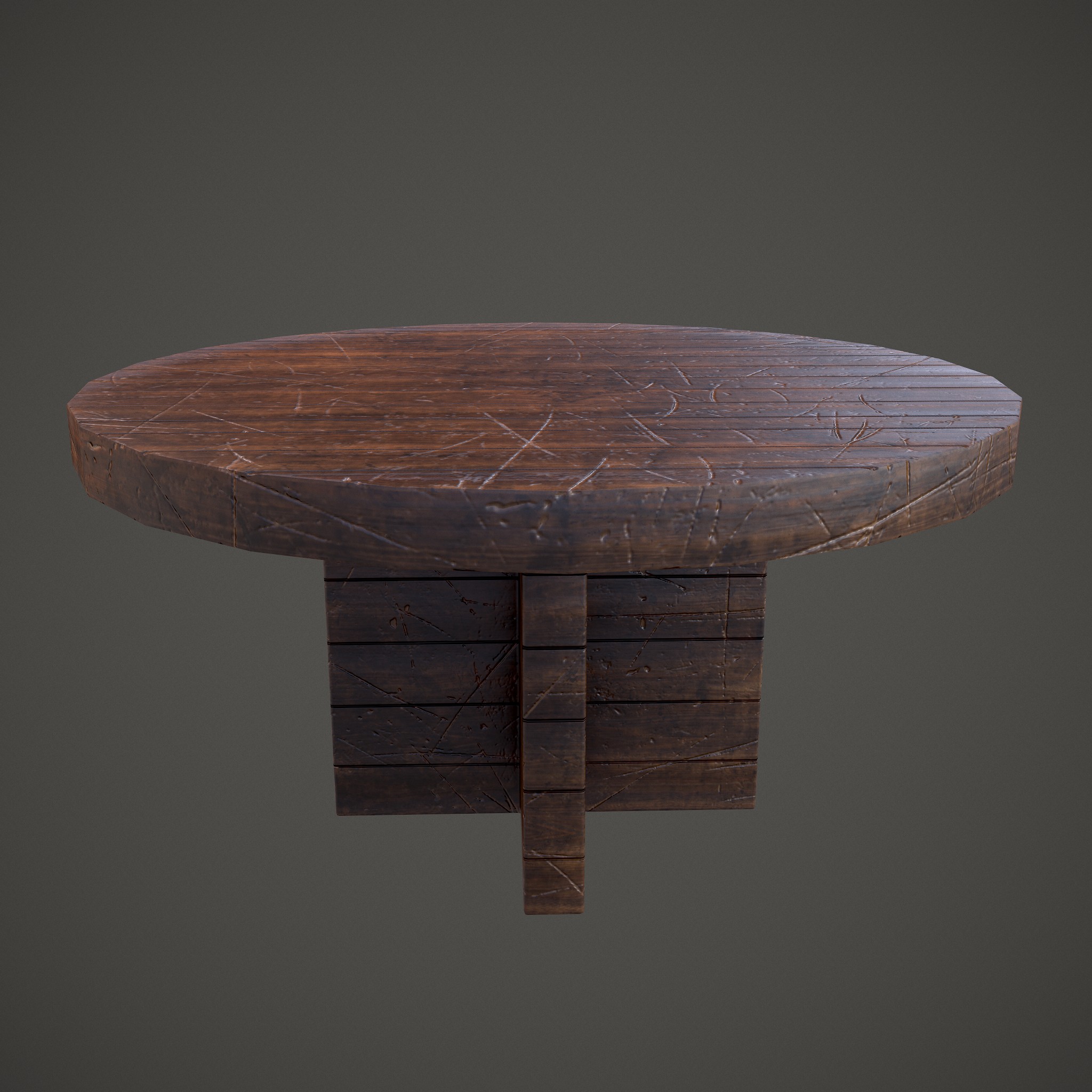Medieval Round Table Planked - 3D Model by Get Dead Entertainment