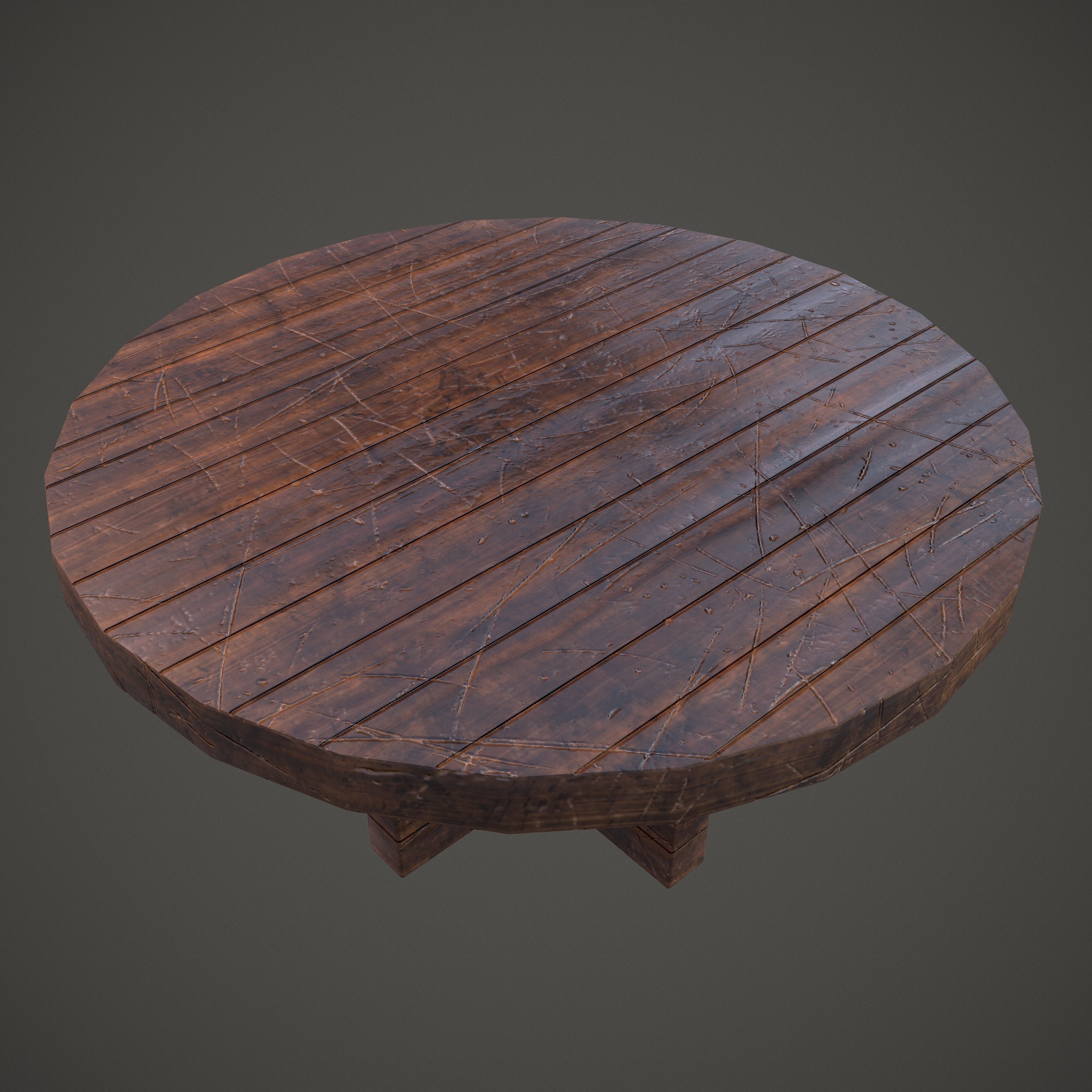 Medieval Round Table Planked - 3D Model by Get Dead Entertainment