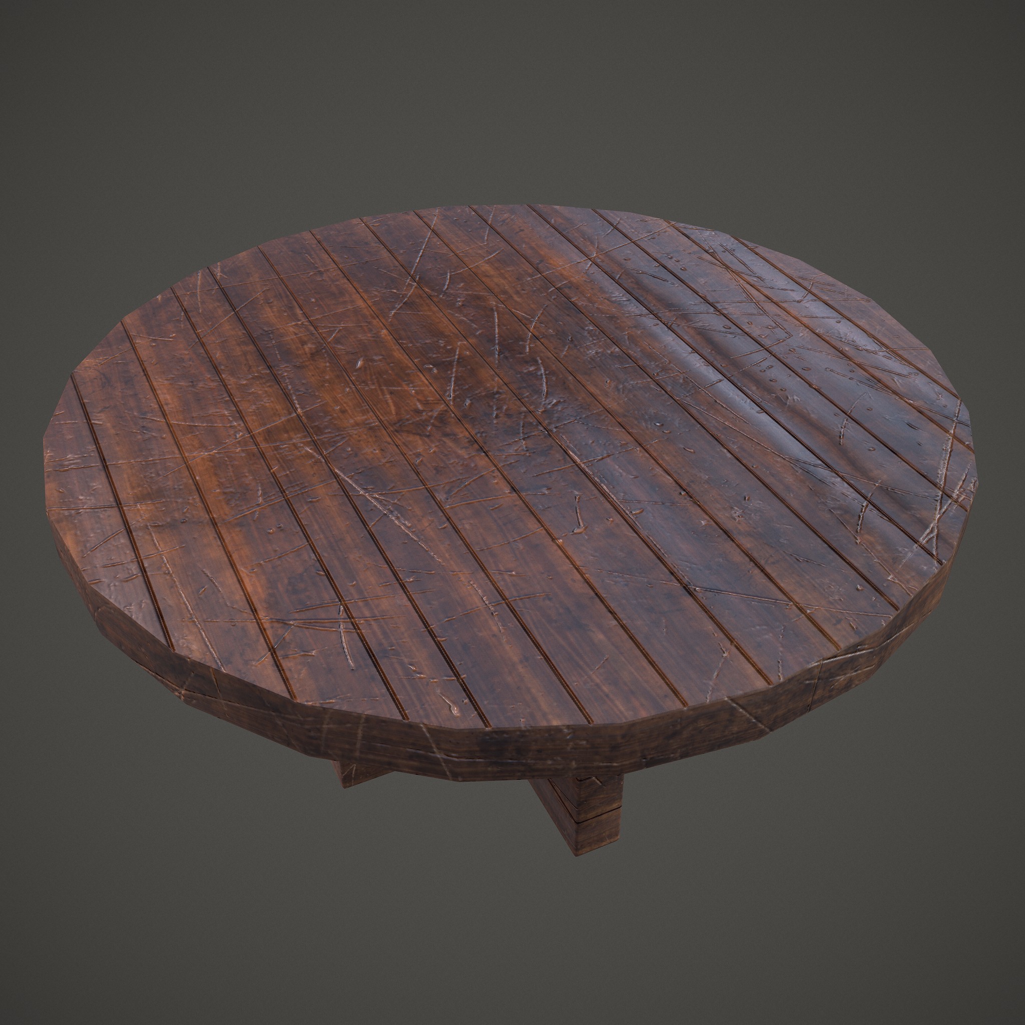 Medieval Round Table Planked - 3D Model by Get Dead Entertainment