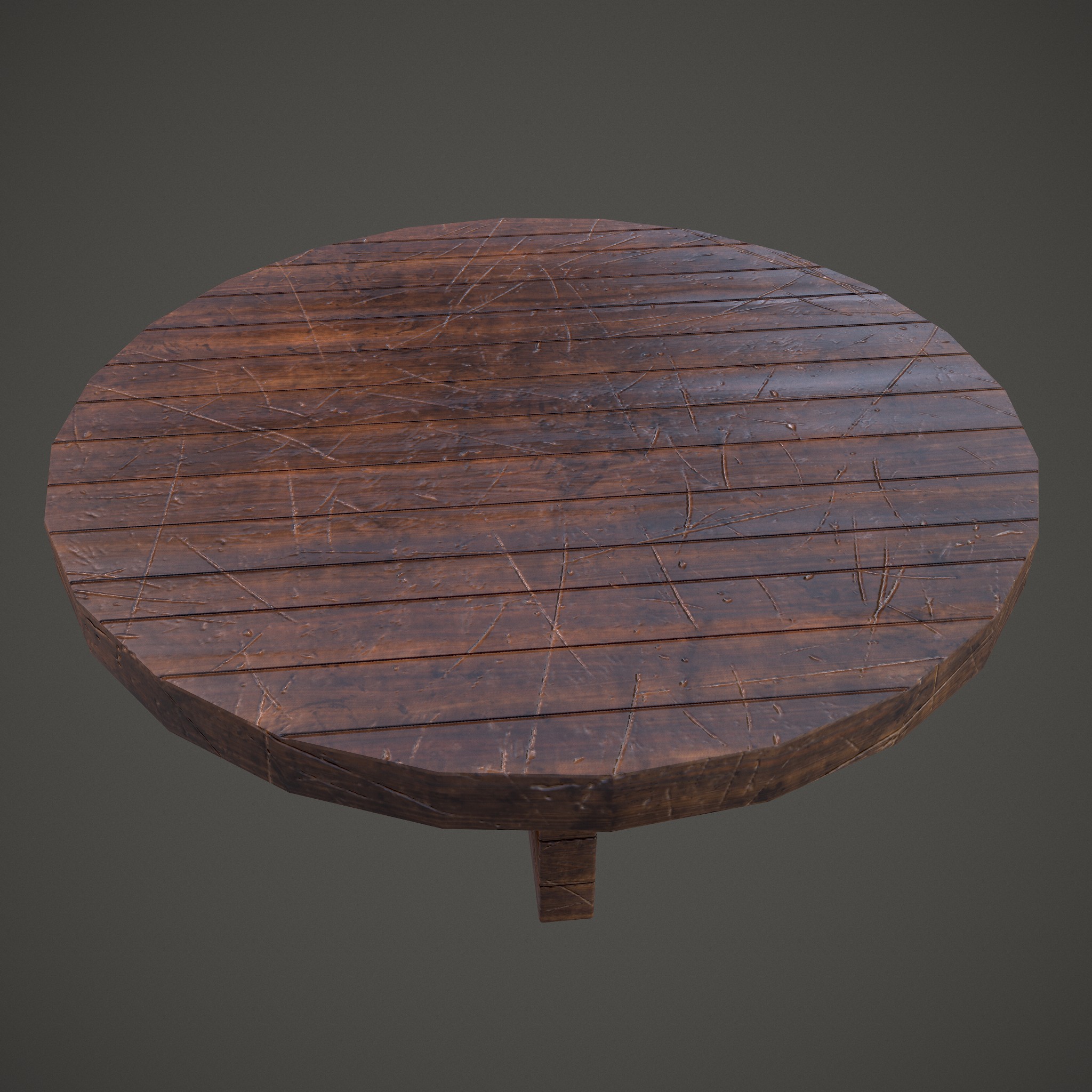Medieval Round Table Planked - 3D Model by Get Dead Entertainment