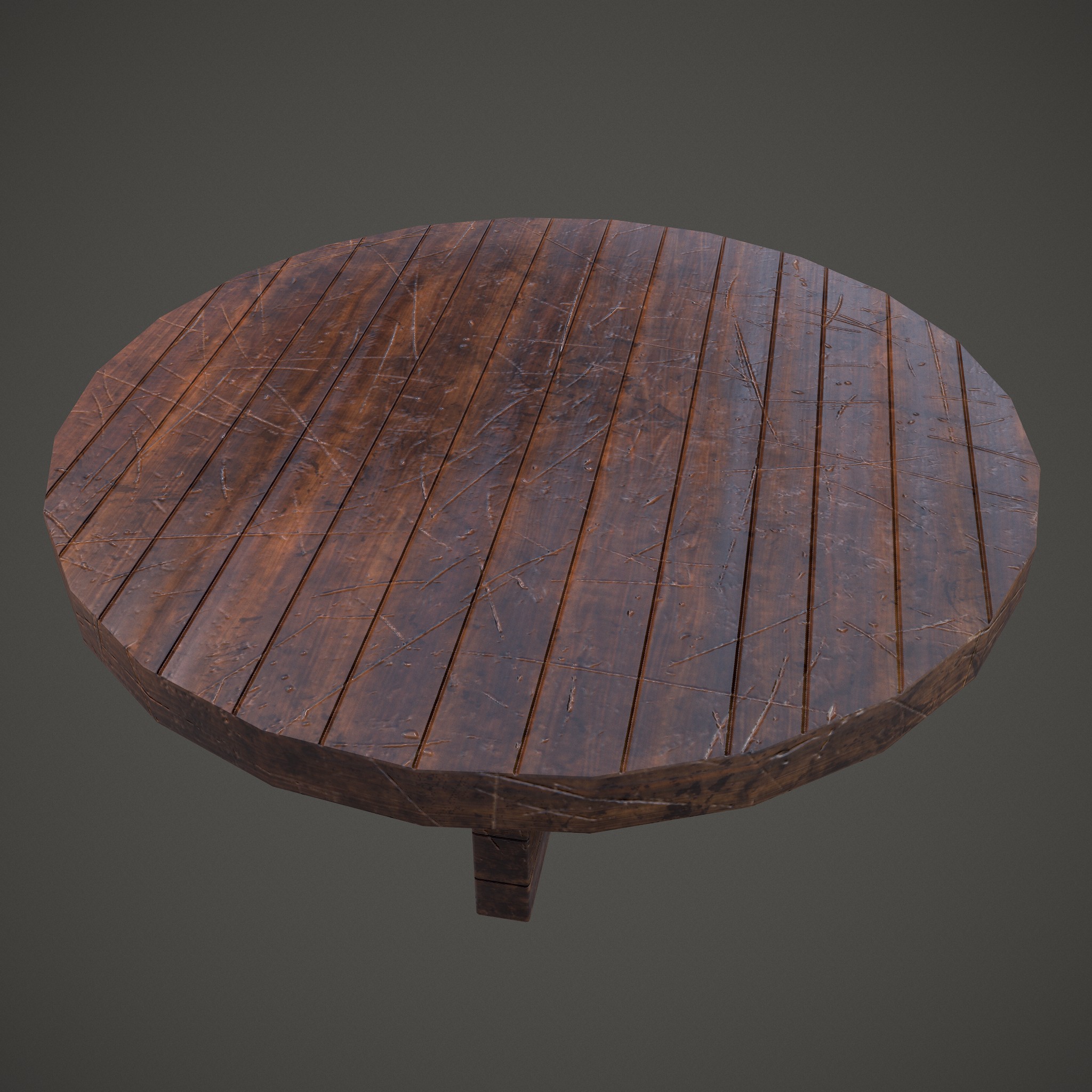 Medieval Round Table Planked - 3D Model by Get Dead Entertainment