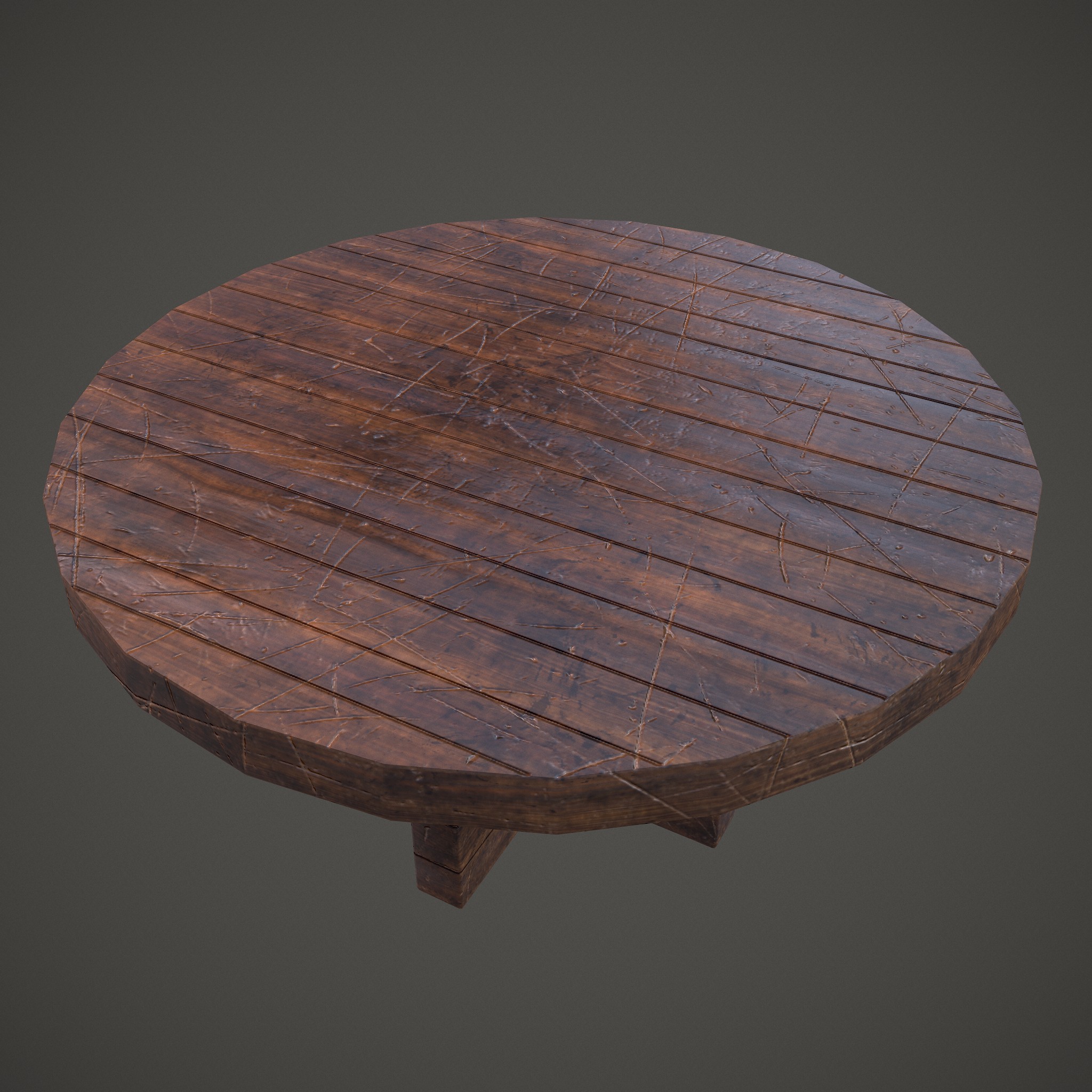 Medieval Round Table Planked - 3D Model by Get Dead Entertainment