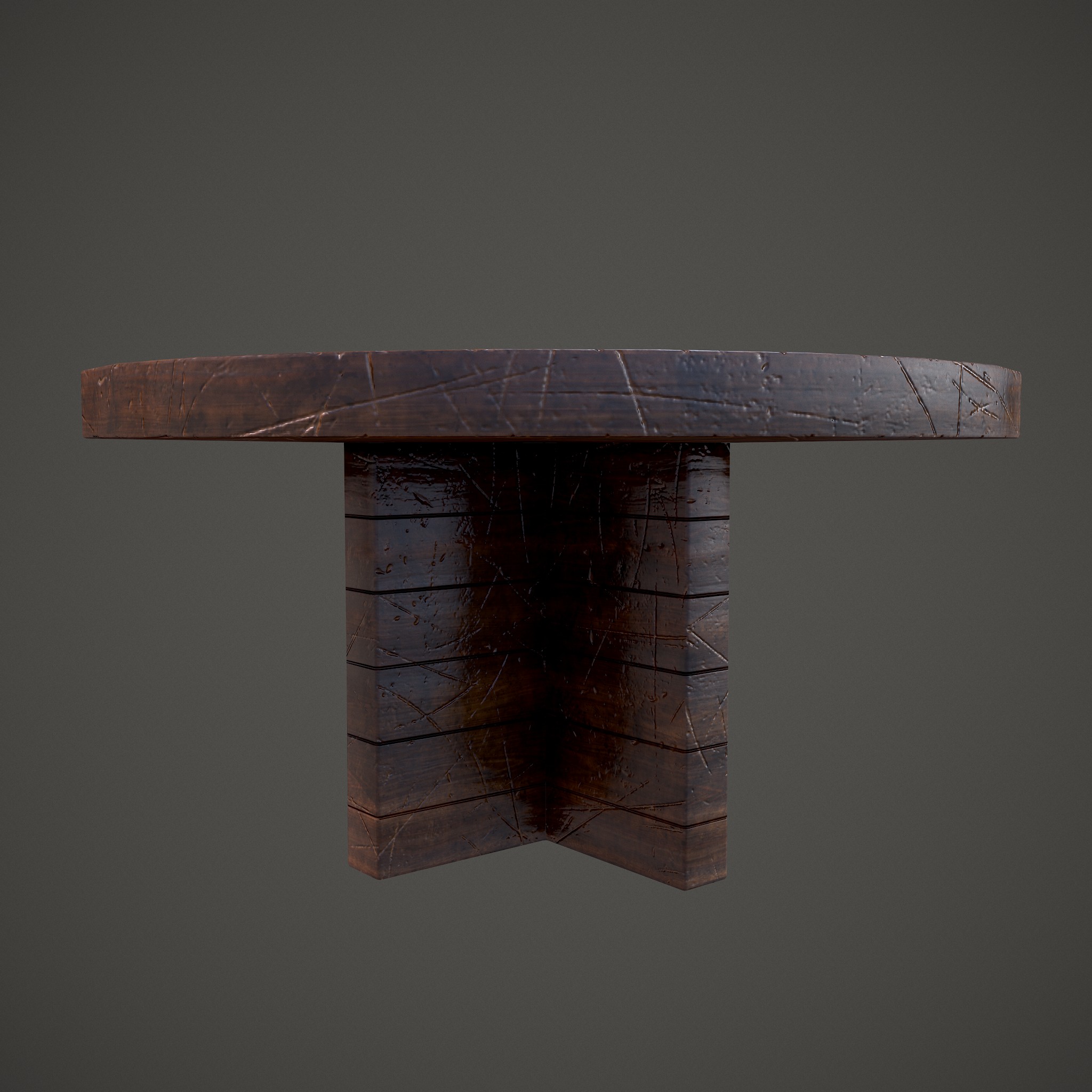 Medieval Round Table Planked - 3D Model by Get Dead Entertainment