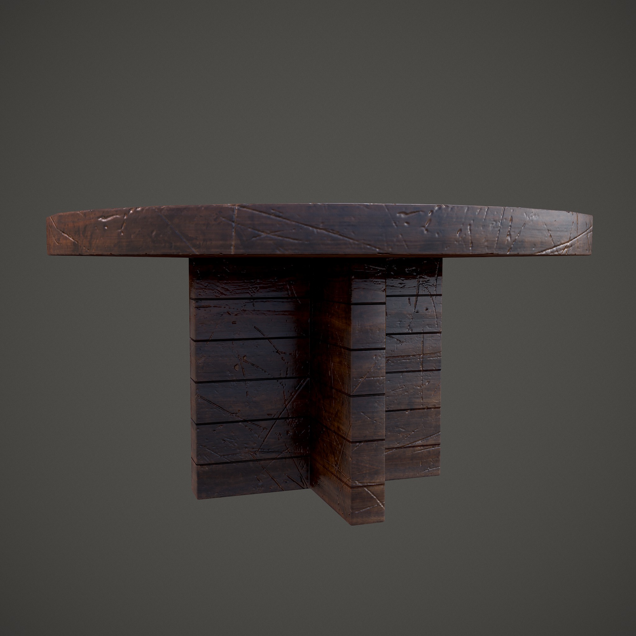 Medieval Round Table Planked - 3D Model by Get Dead Entertainment