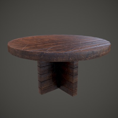 Medieval Round Table Planked - 3D Model by Get Dead Entertainment