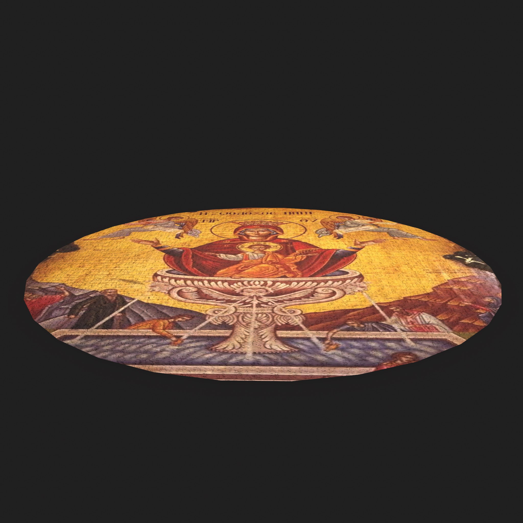 Medieval Round Tapestry Design 6 - 3D Model by Get Dead Entertainment