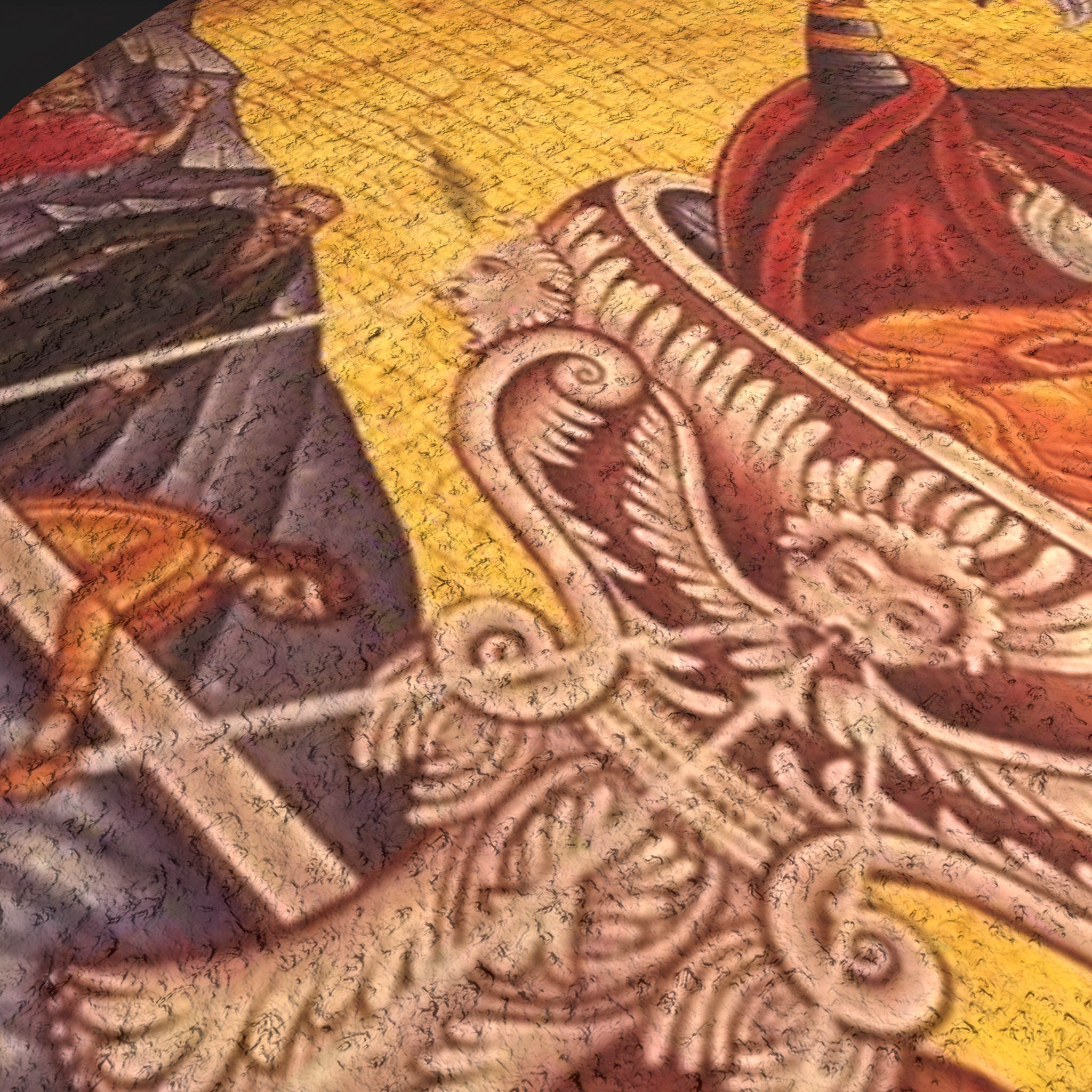 Medieval Round Tapestry Design 6 - 3D Model by Get Dead Entertainment