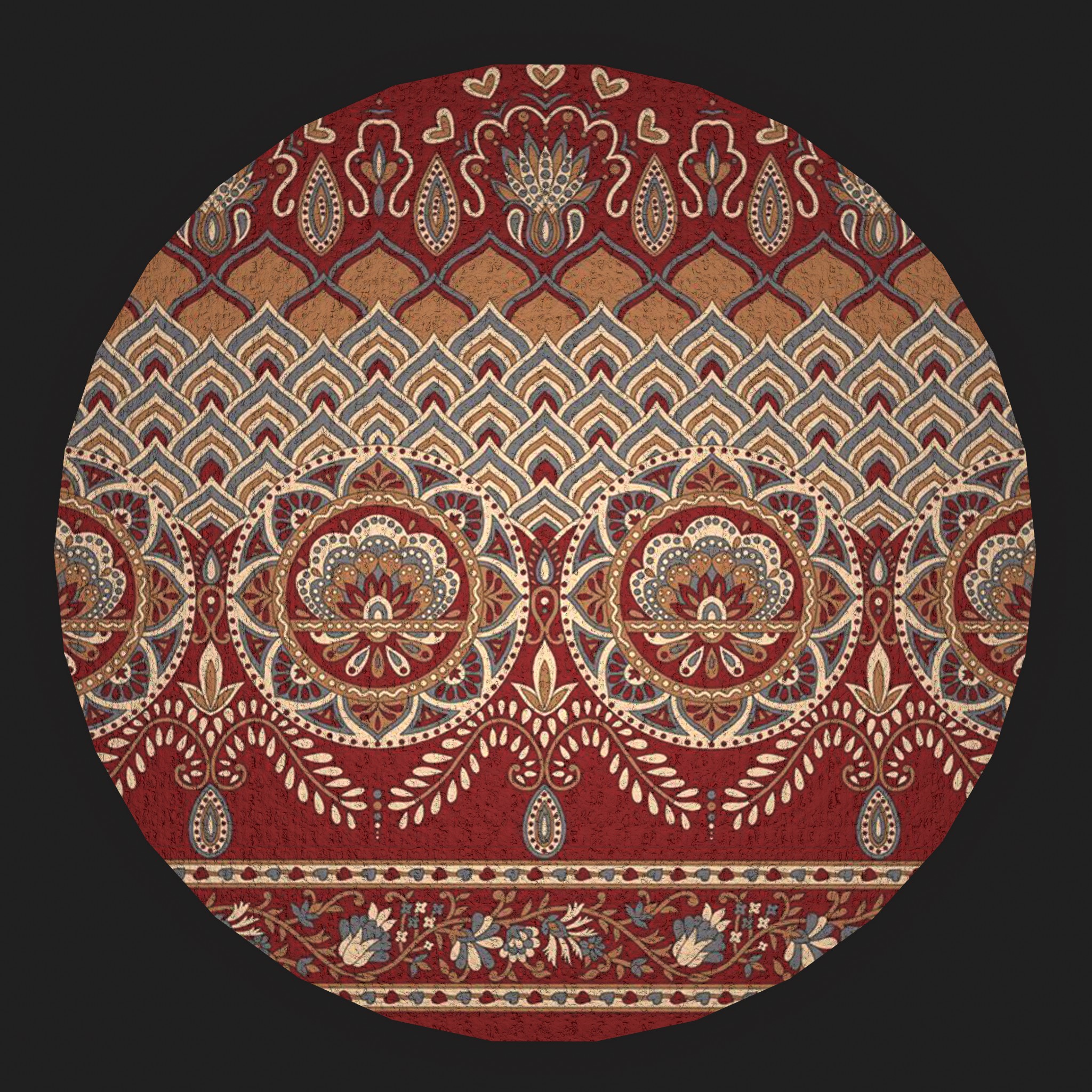 Medieval Round Tapestry Design 7 - 3D Model by Get Dead Entertainment