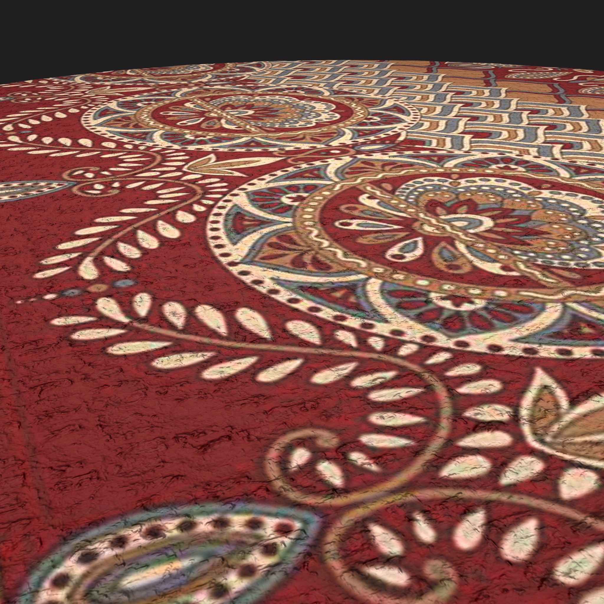 Medieval Round Tapestry Design 7 - 3D Model by Get Dead Entertainment