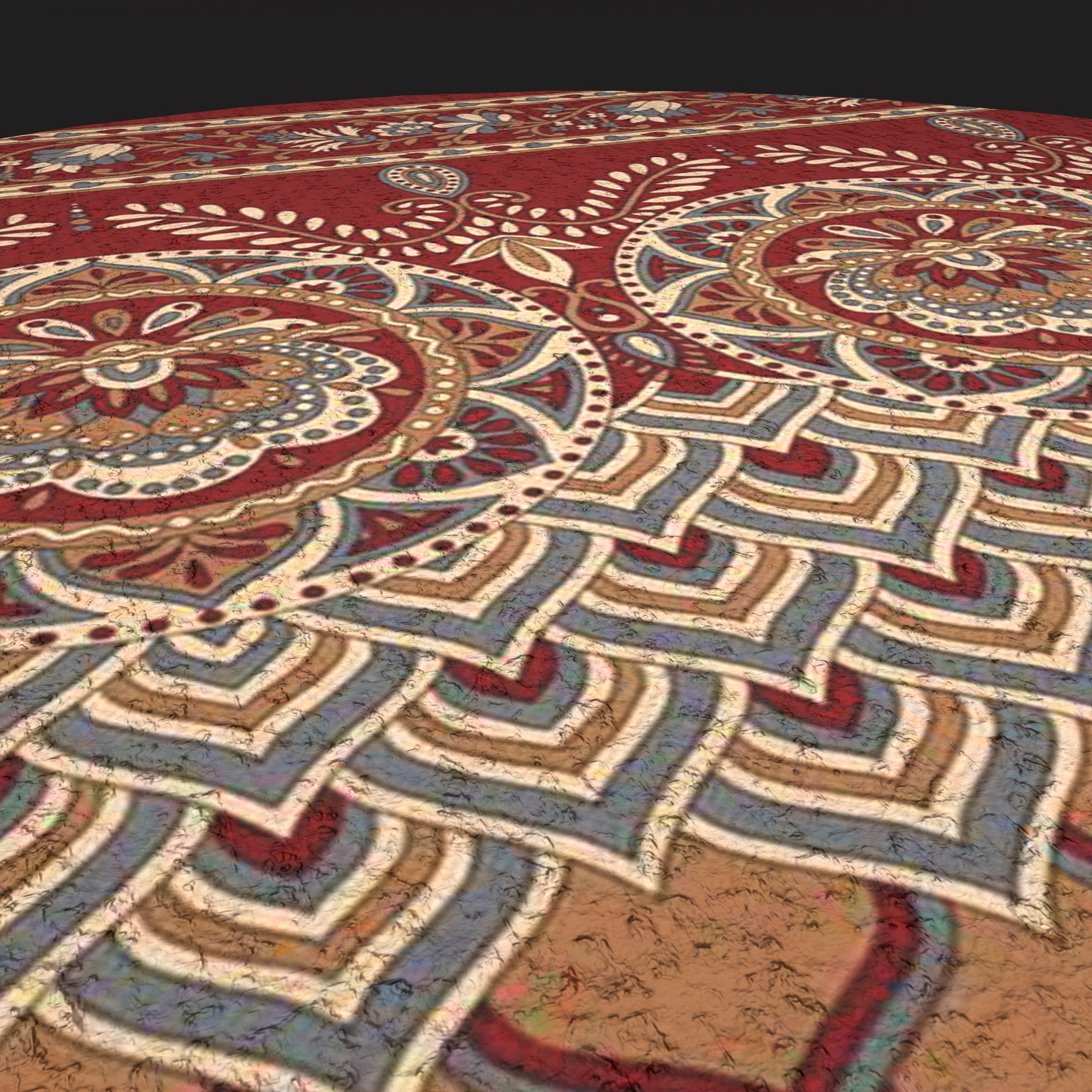 Medieval Round Tapestry Design 7 - 3D Model by Get Dead Entertainment