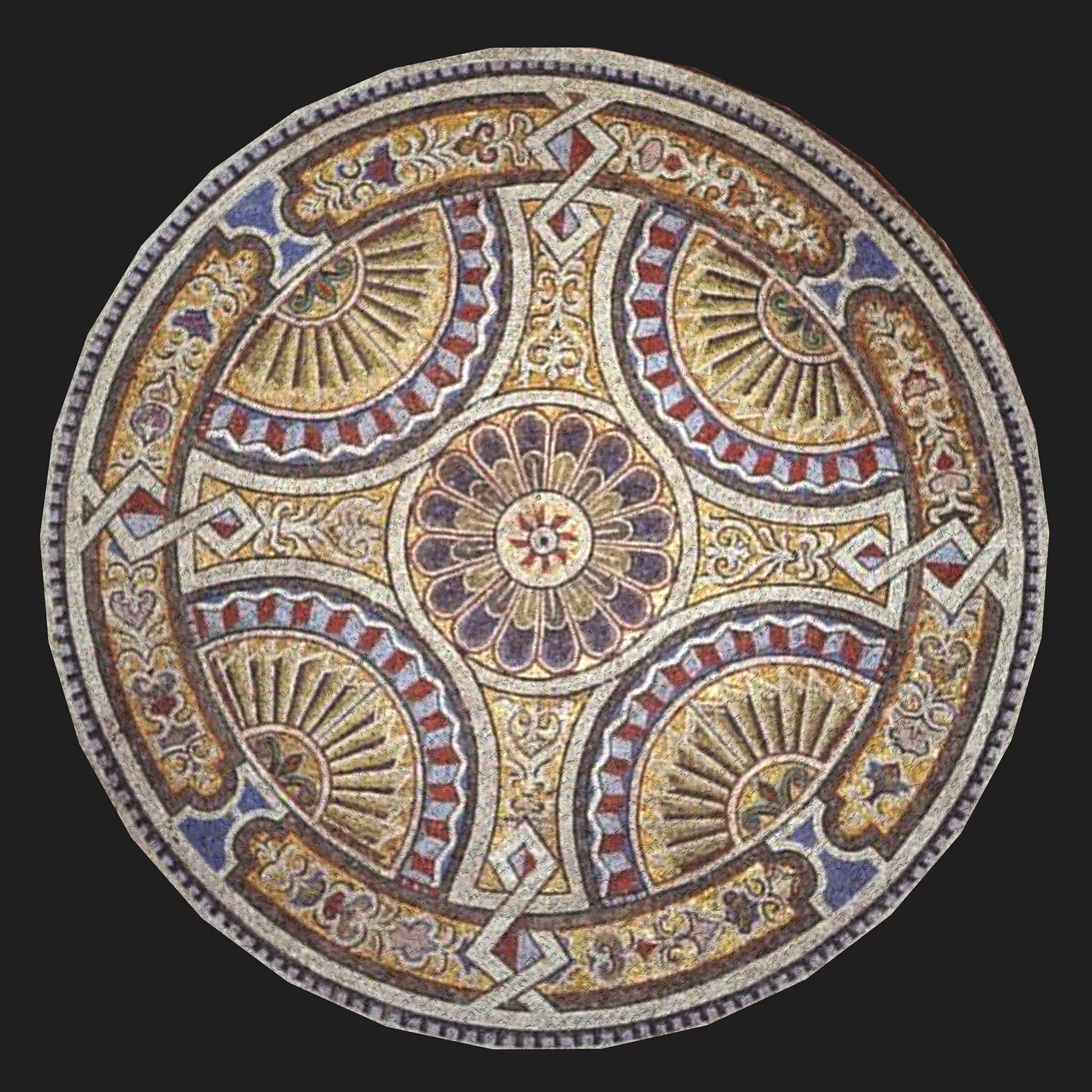 Medieval Round Tapestry Design 8 - 3D Model by Get Dead Entertainment