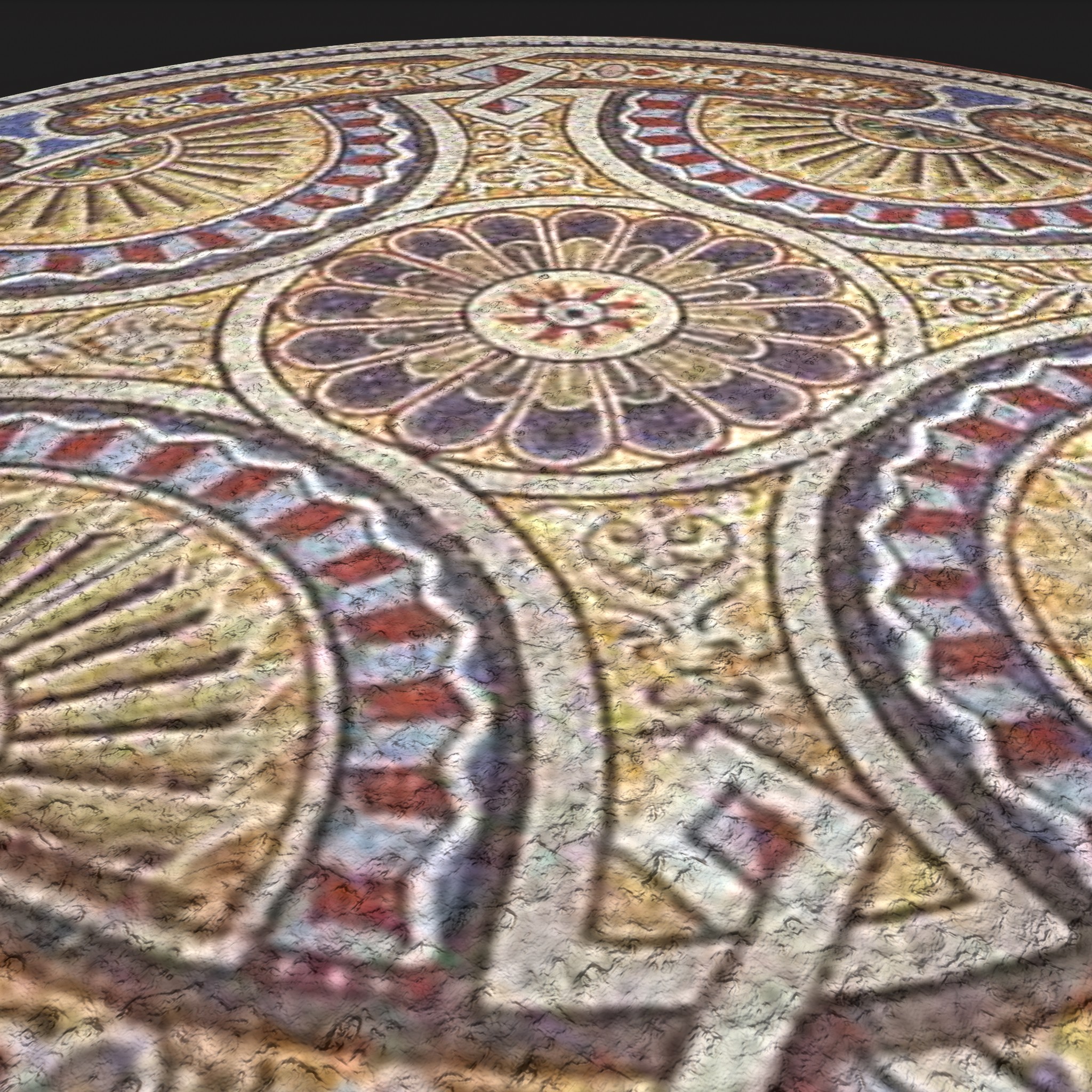 Medieval Round Tapestry Design 8 - 3D Model by Get Dead Entertainment