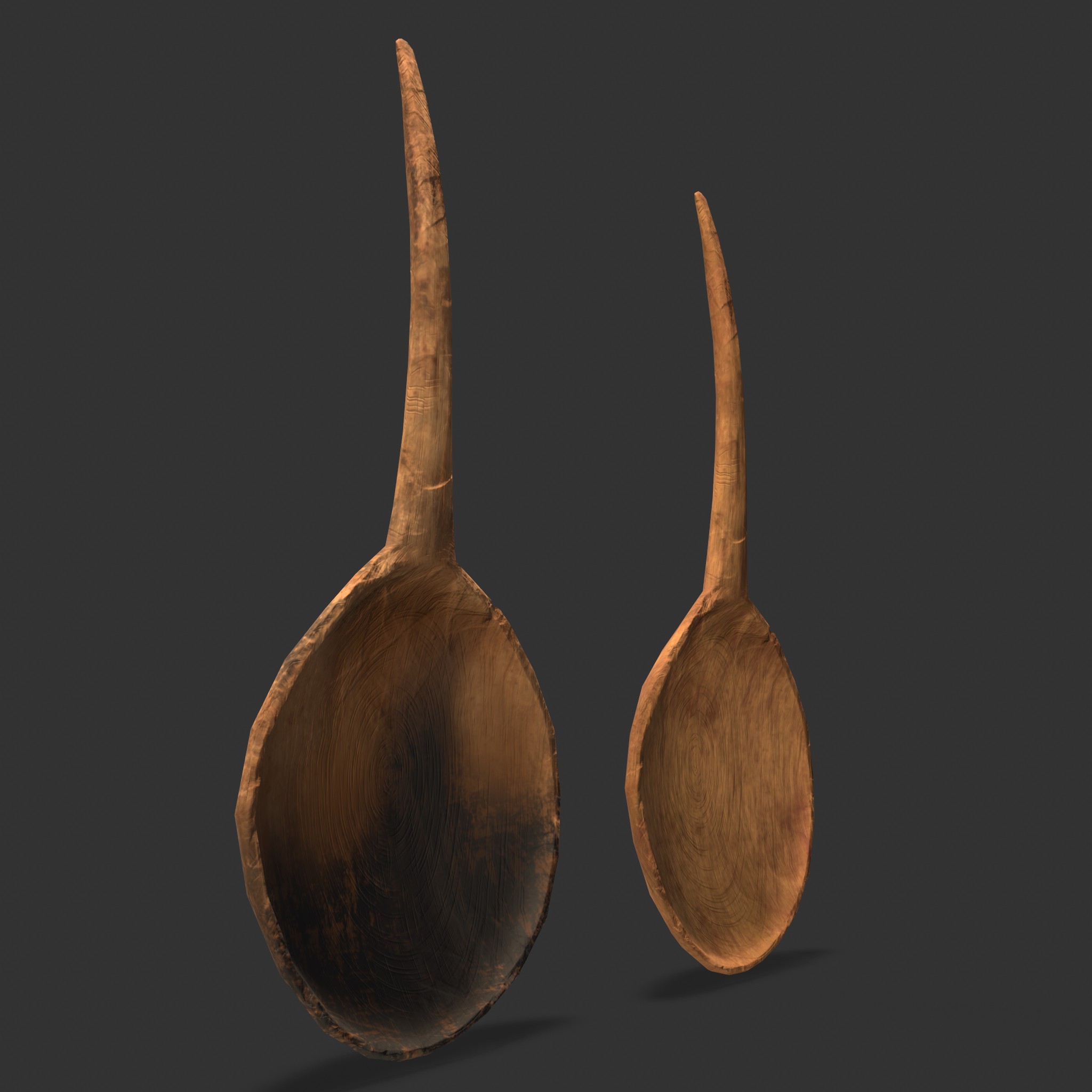 Medieval Round Wood Spoon - Free 3D Model by Get Dead Entertainment