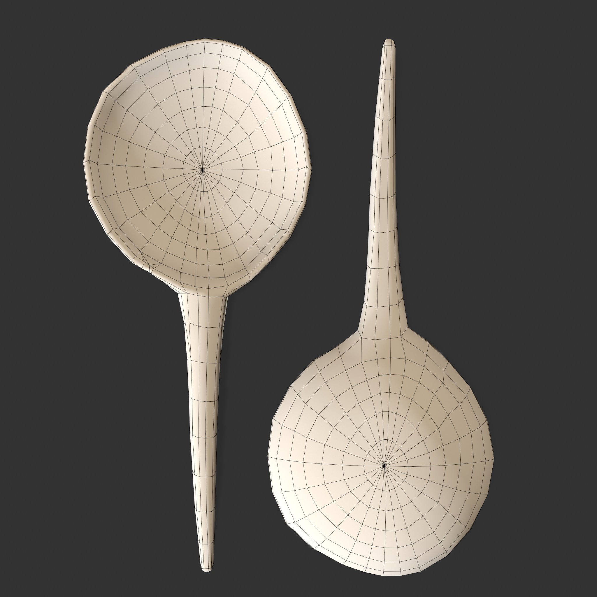 Medieval Round Wood Spoon - Free 3D Model by Get Dead Entertainment