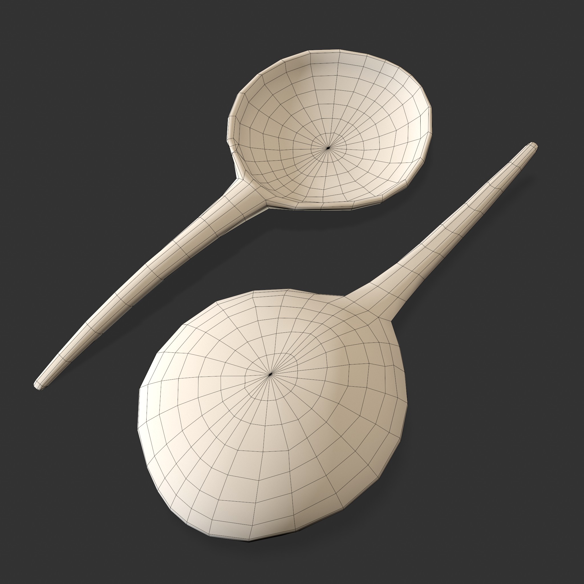 Medieval Round Wood Spoon - Free 3D Model by Get Dead Entertainment