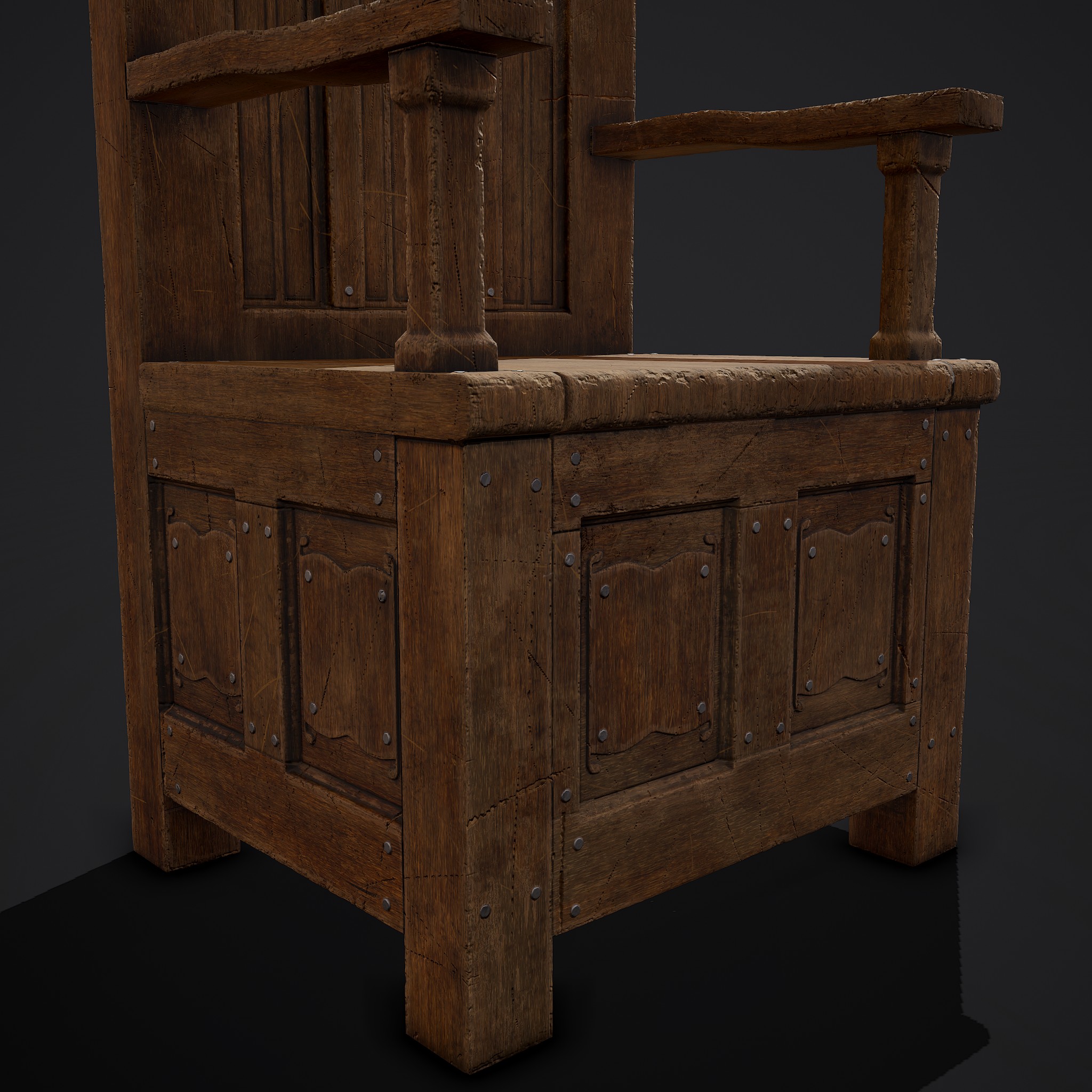 Medieval Royal Chair - 3D Model by Get Dead Entertainment