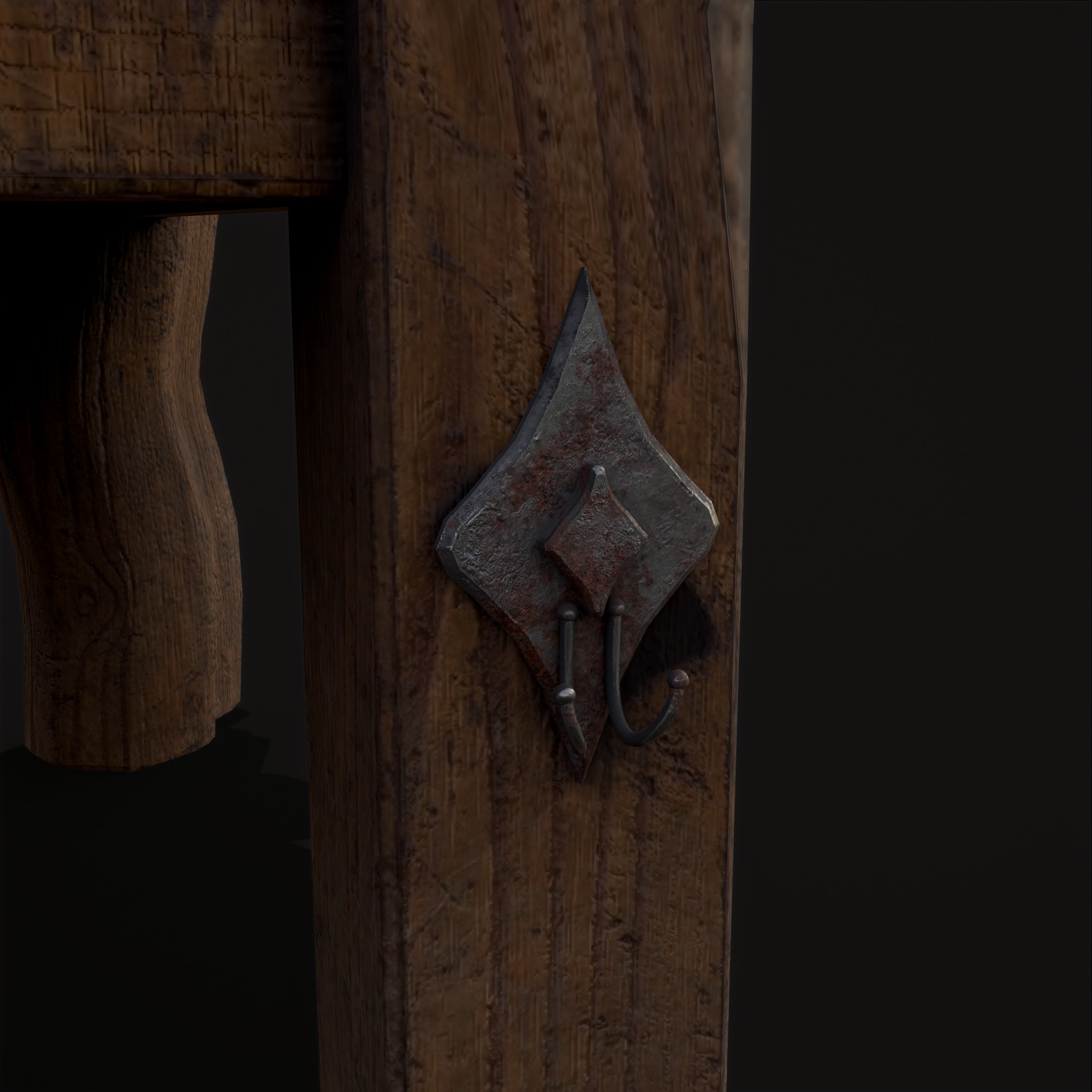 Medieval Rustic High Back Sword Chair - 3D Model by Get Dead Entertainment