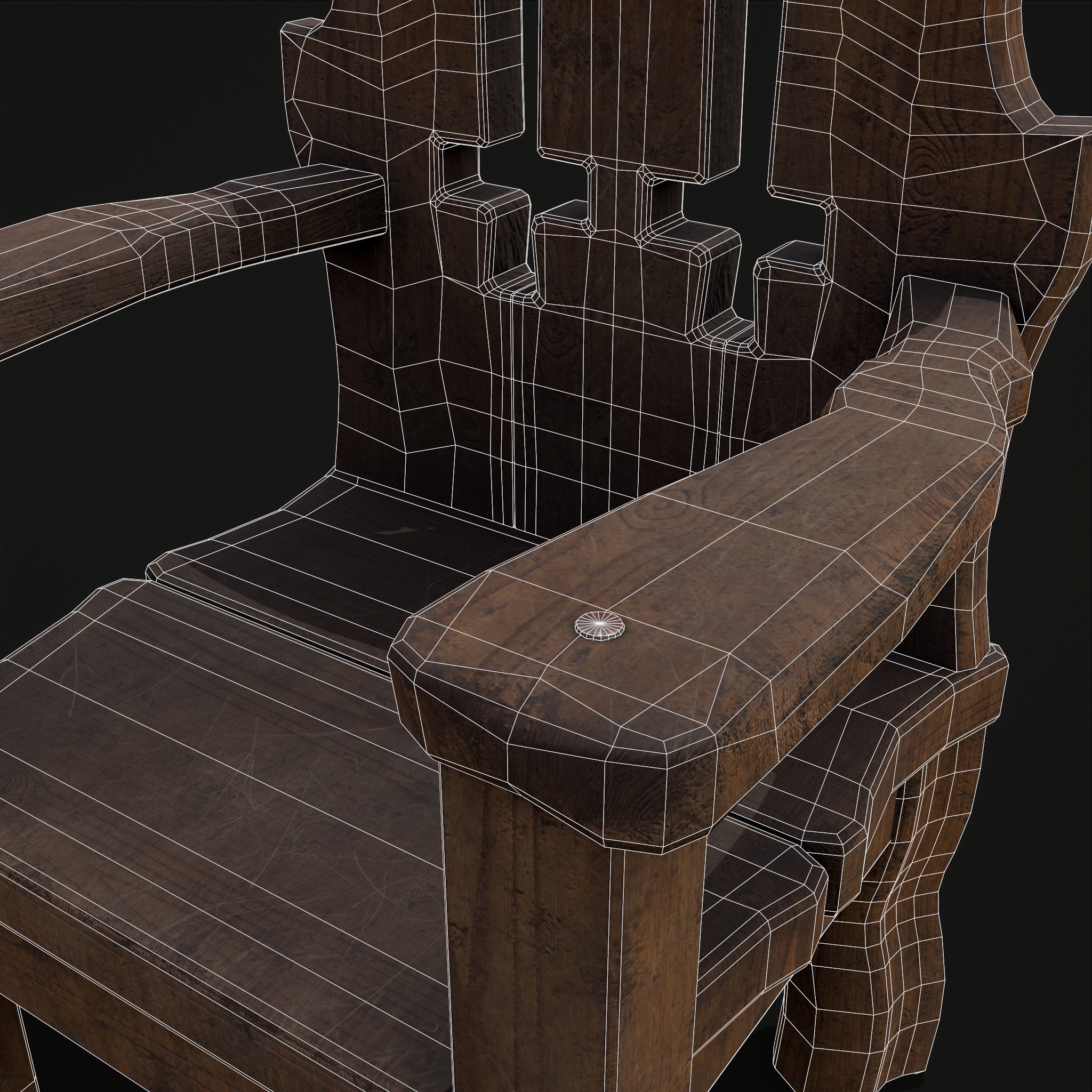 Medieval Rustic High Back Sword Chair - 3D Model by Get Dead Entertainment