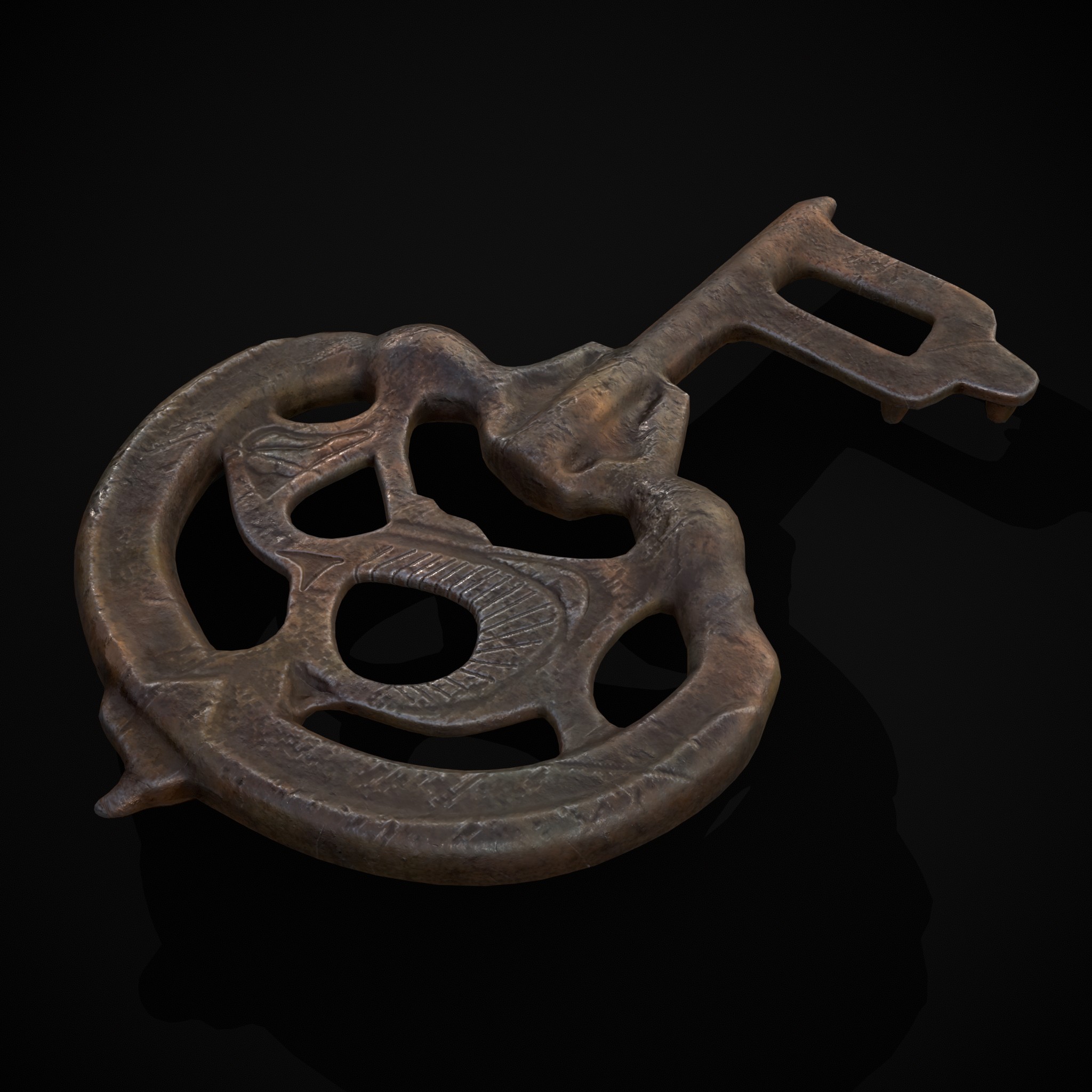 Medieval Rusting Iron Key - 3D Model by Get Dead Entertainment