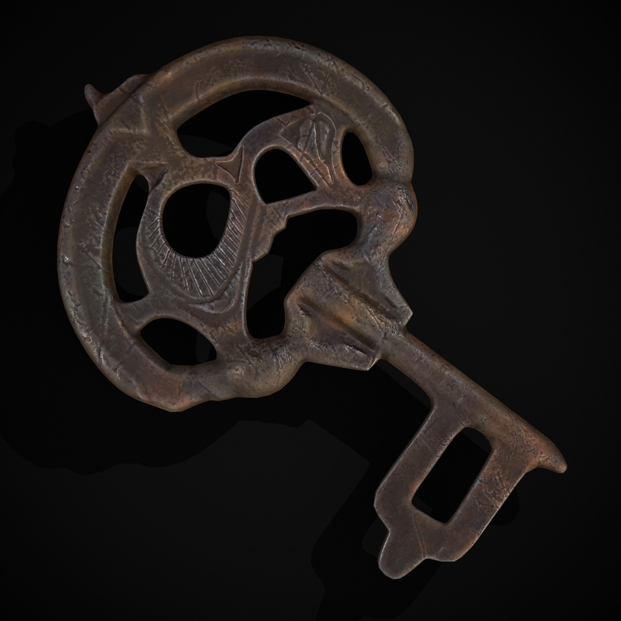Medieval Rusting Iron Key - 3D Model by Get Dead Entertainment