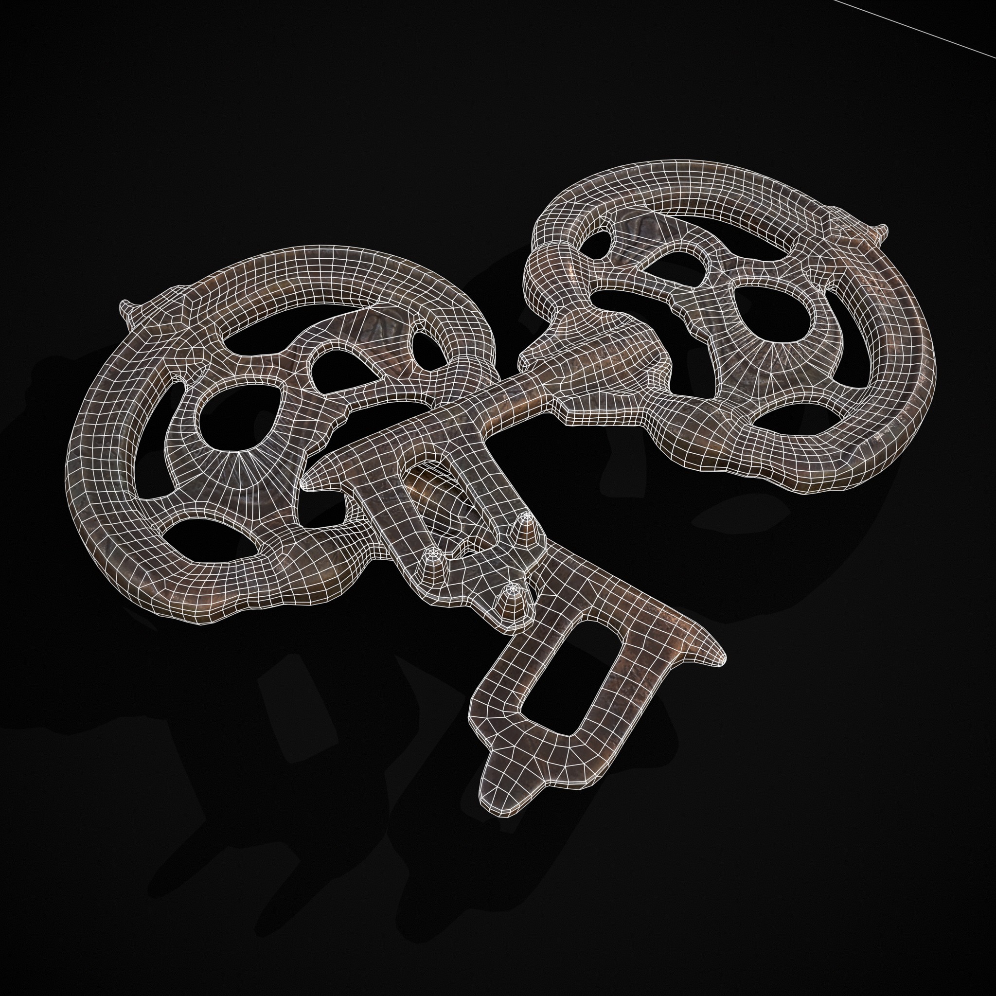 Medieval Rusting Iron Key - 3D Model by Get Dead Entertainment