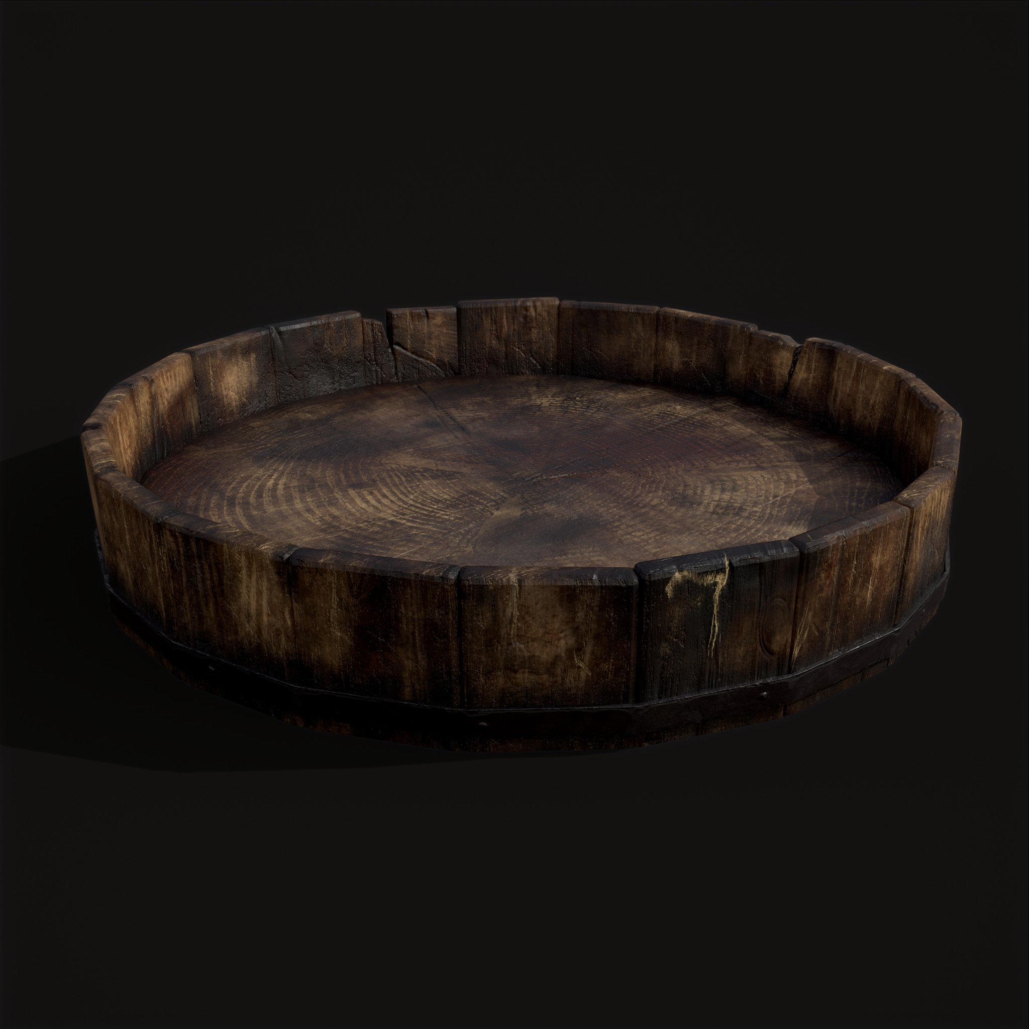 Medieval Sawed Off Barrel Tray - 3D Model by Get Dead Entertainment