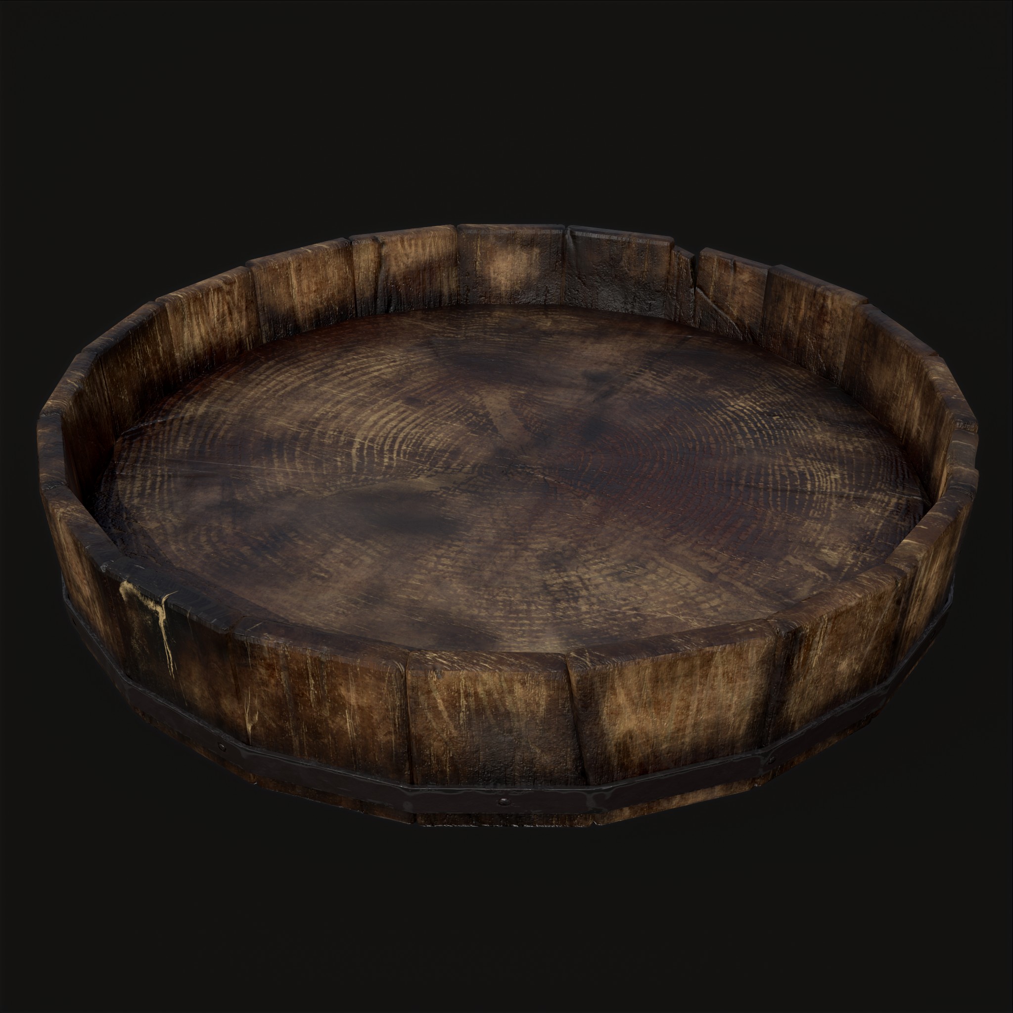 Medieval Sawed Off Barrel Tray - 3D Model by Get Dead Entertainment