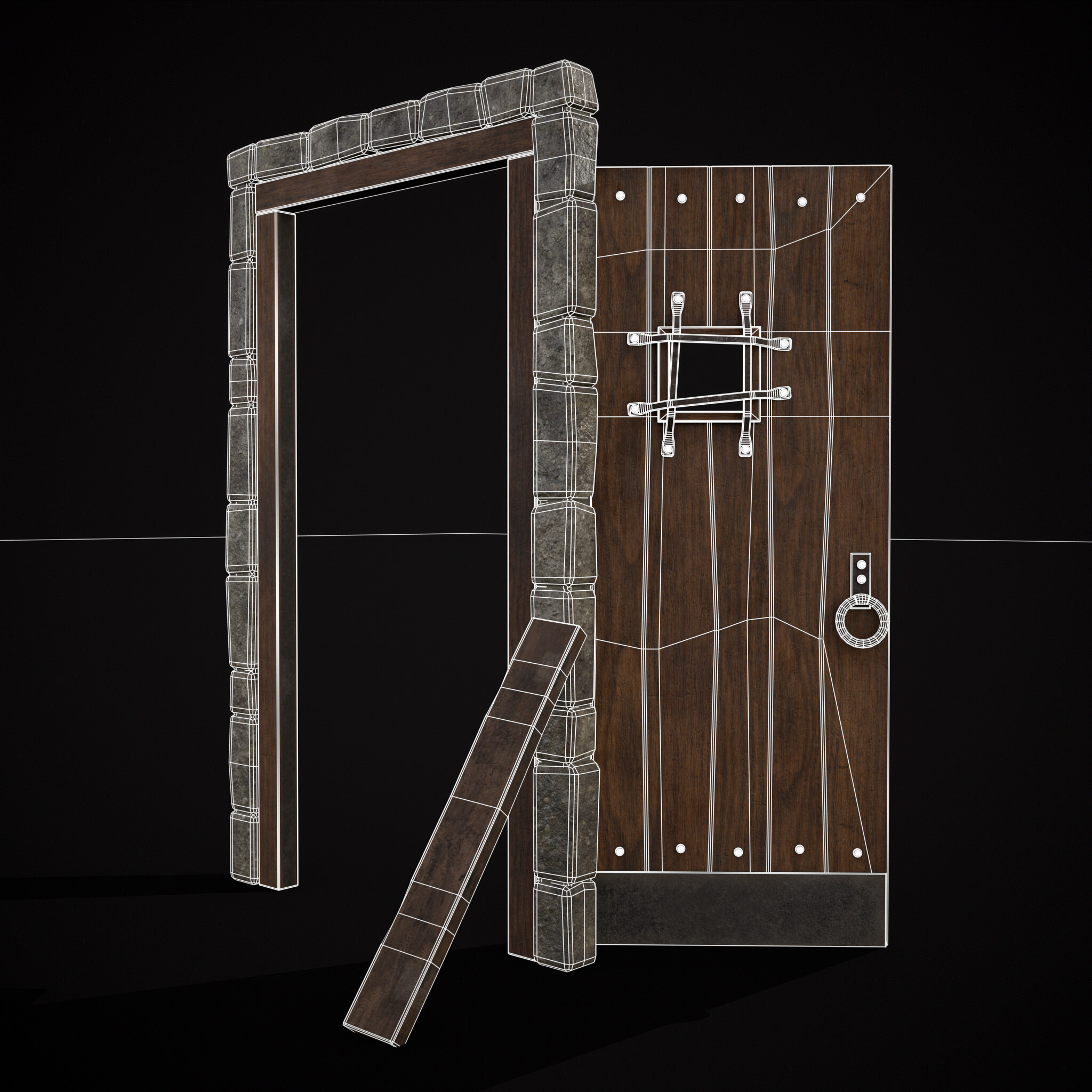 Medieval Speak Easy Door - 3D Model by Get Dead Entertainment