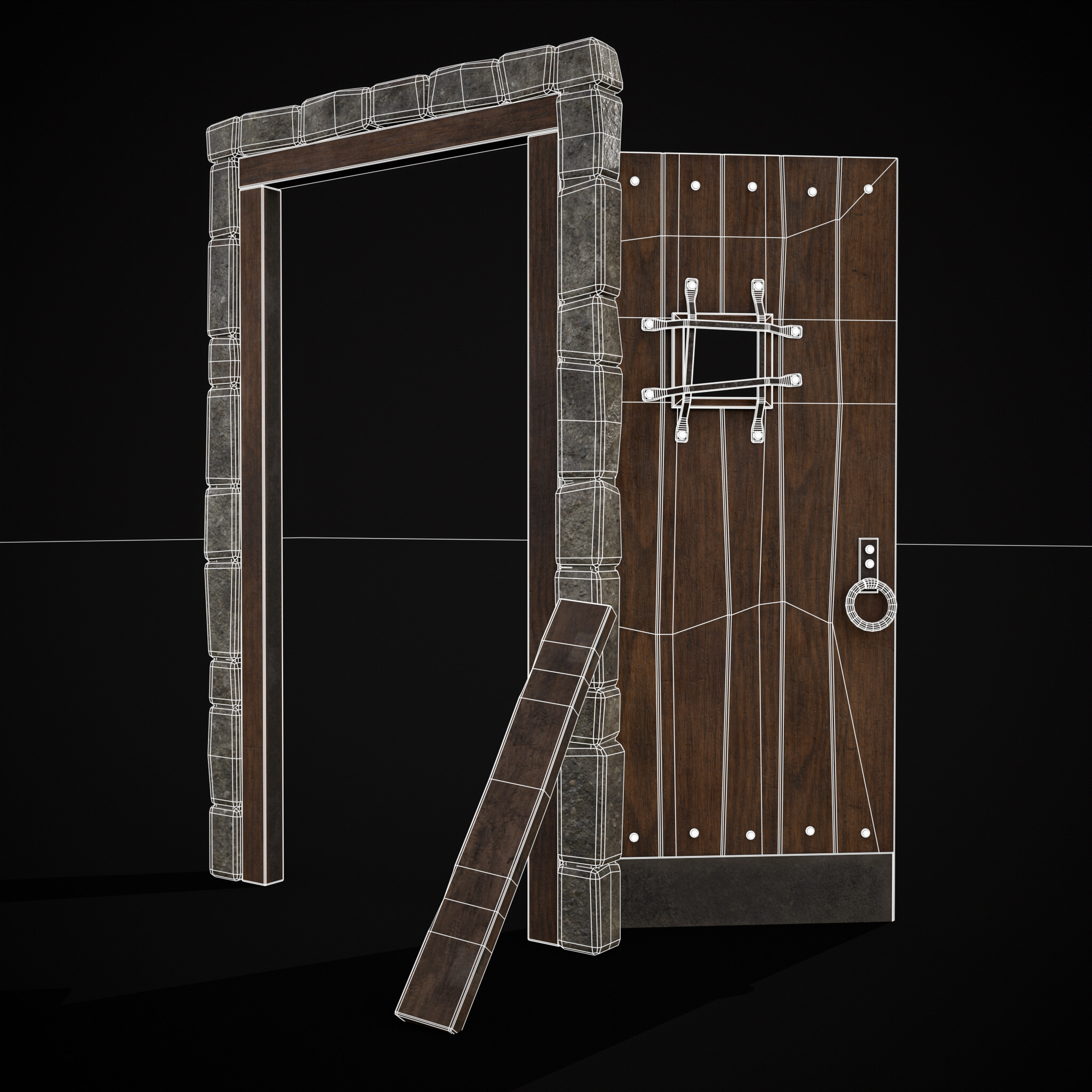 Medieval Speak Easy Door - 3D Model by Get Dead Entertainment