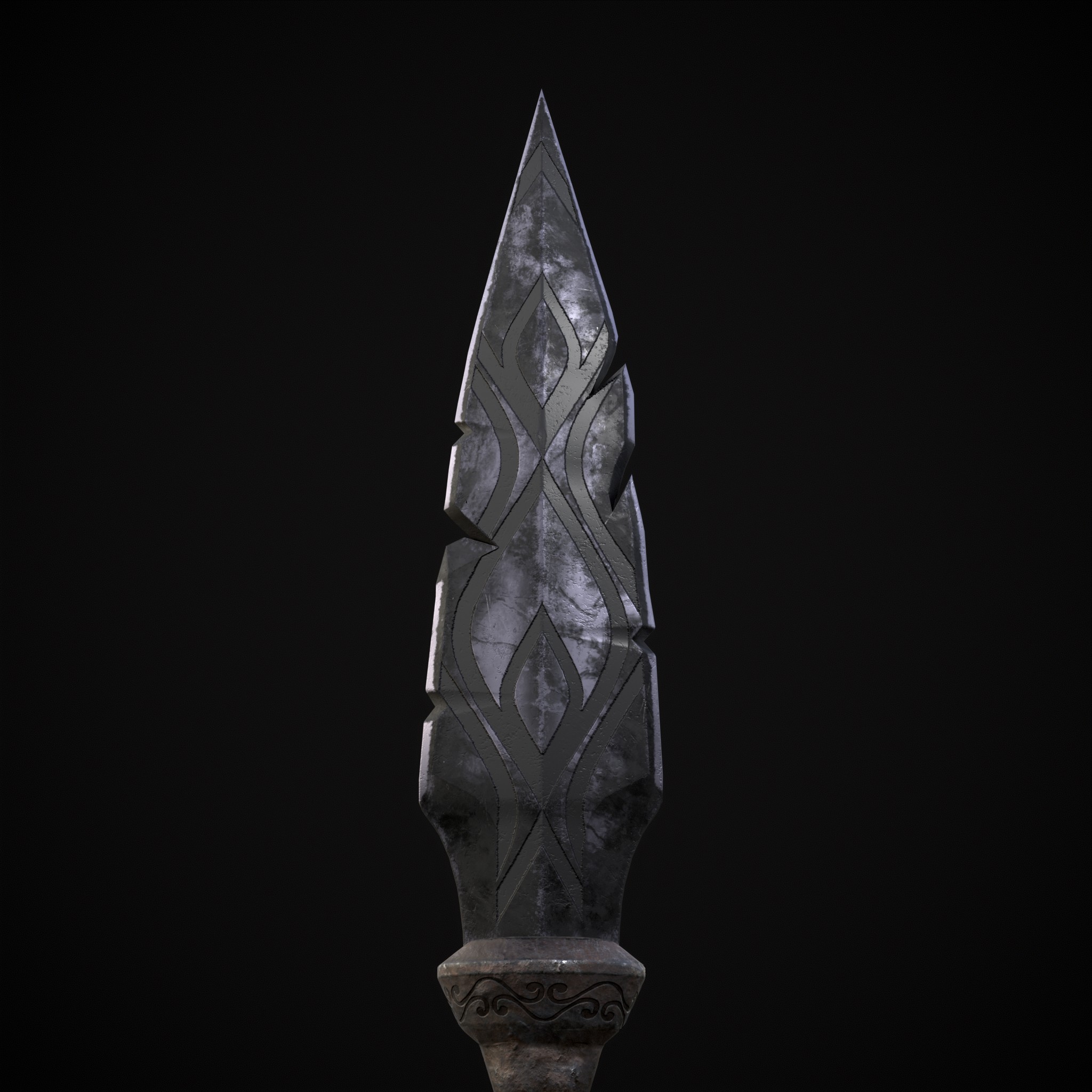 Medieval Spear Point Throwing Knife - 3D Model by Get Dead Entertainment